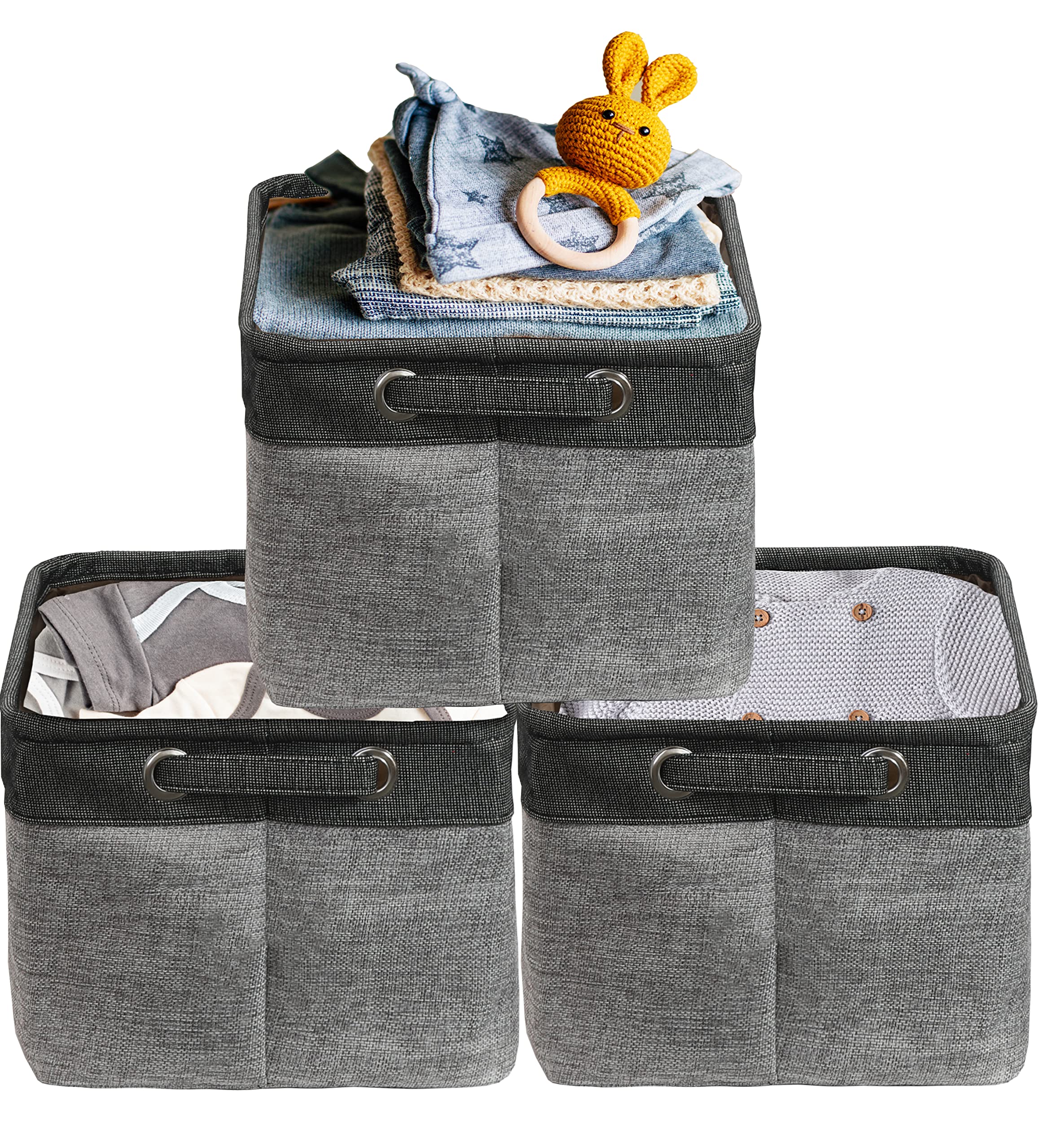 Amazon.com - Simple Houseware Large Decorative Fabric Storage Bin ...