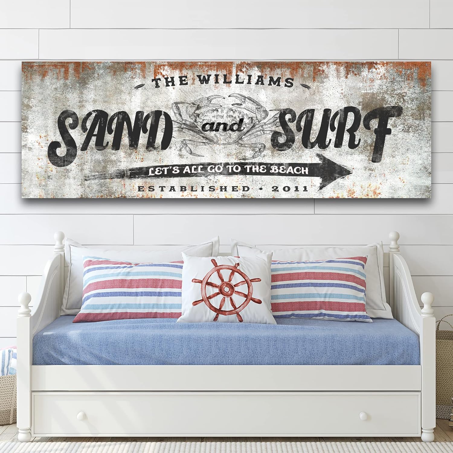 Amazon.com: TAILORED CANVASES Beach Sign Wall Decor - Large ...