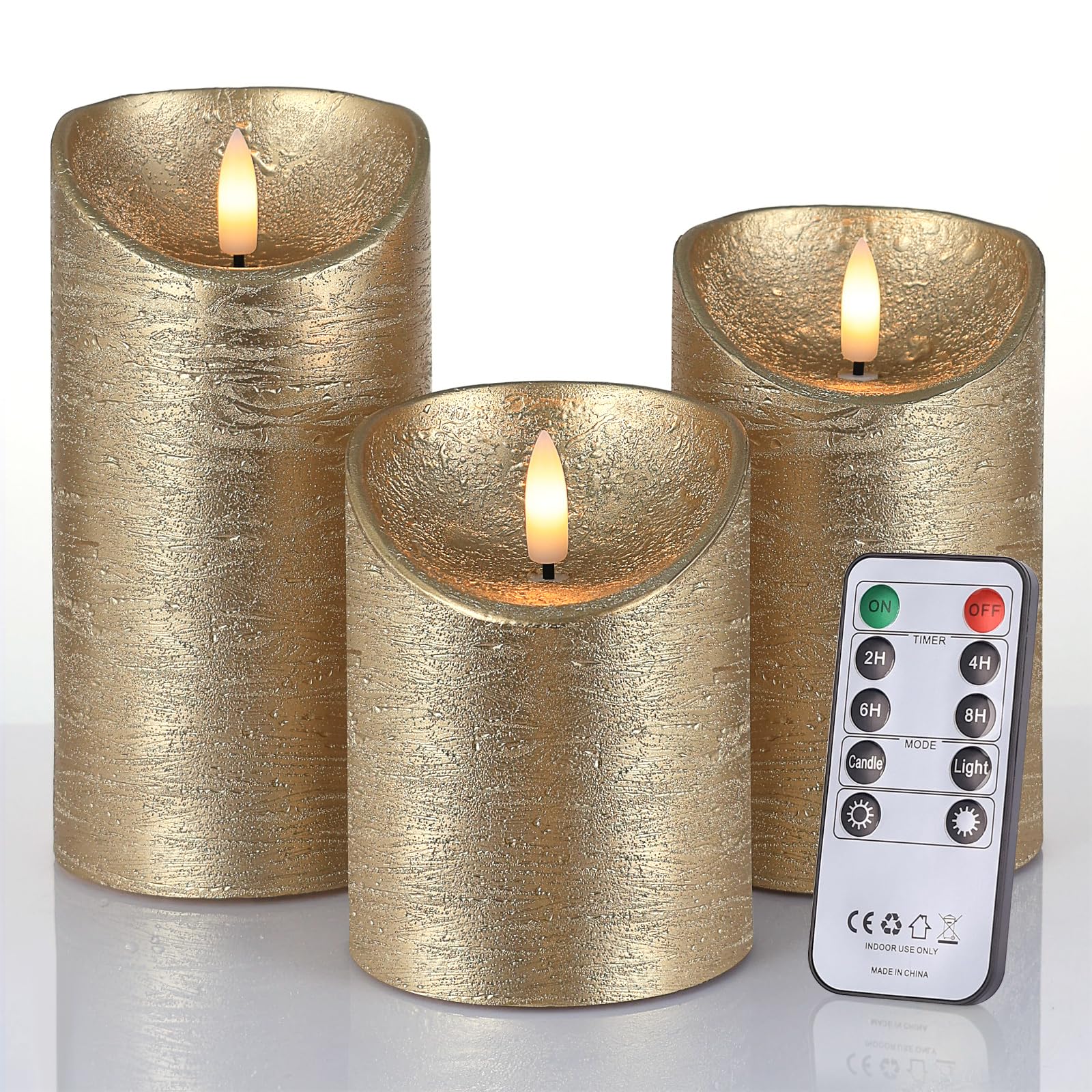 Amazon.com: Flickering Flameless Candles with Timer, 3D Wick LED ...