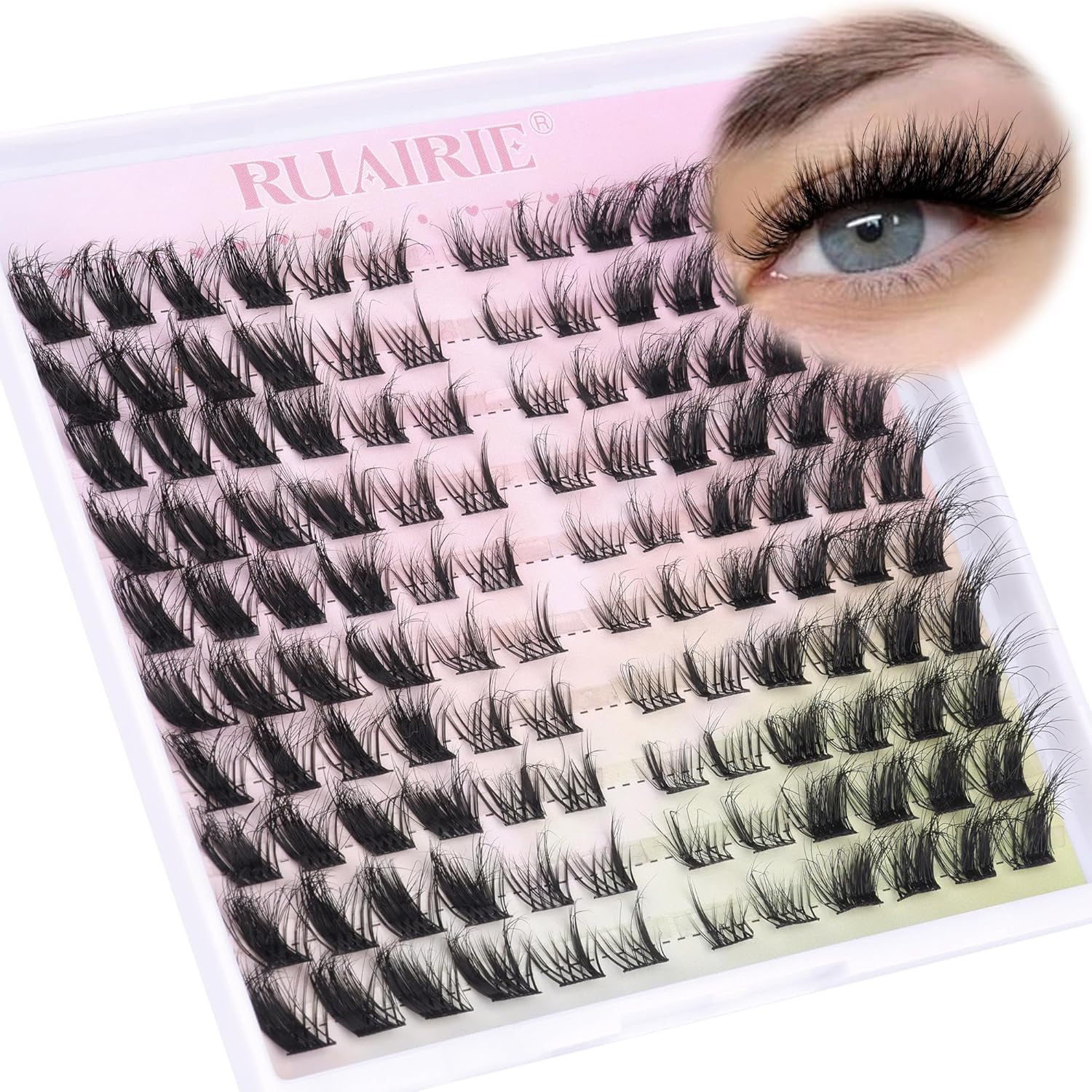 Amazon.com: Lash Clusters Eyelash Extensions Fluffy Eyelash Clusters ...
