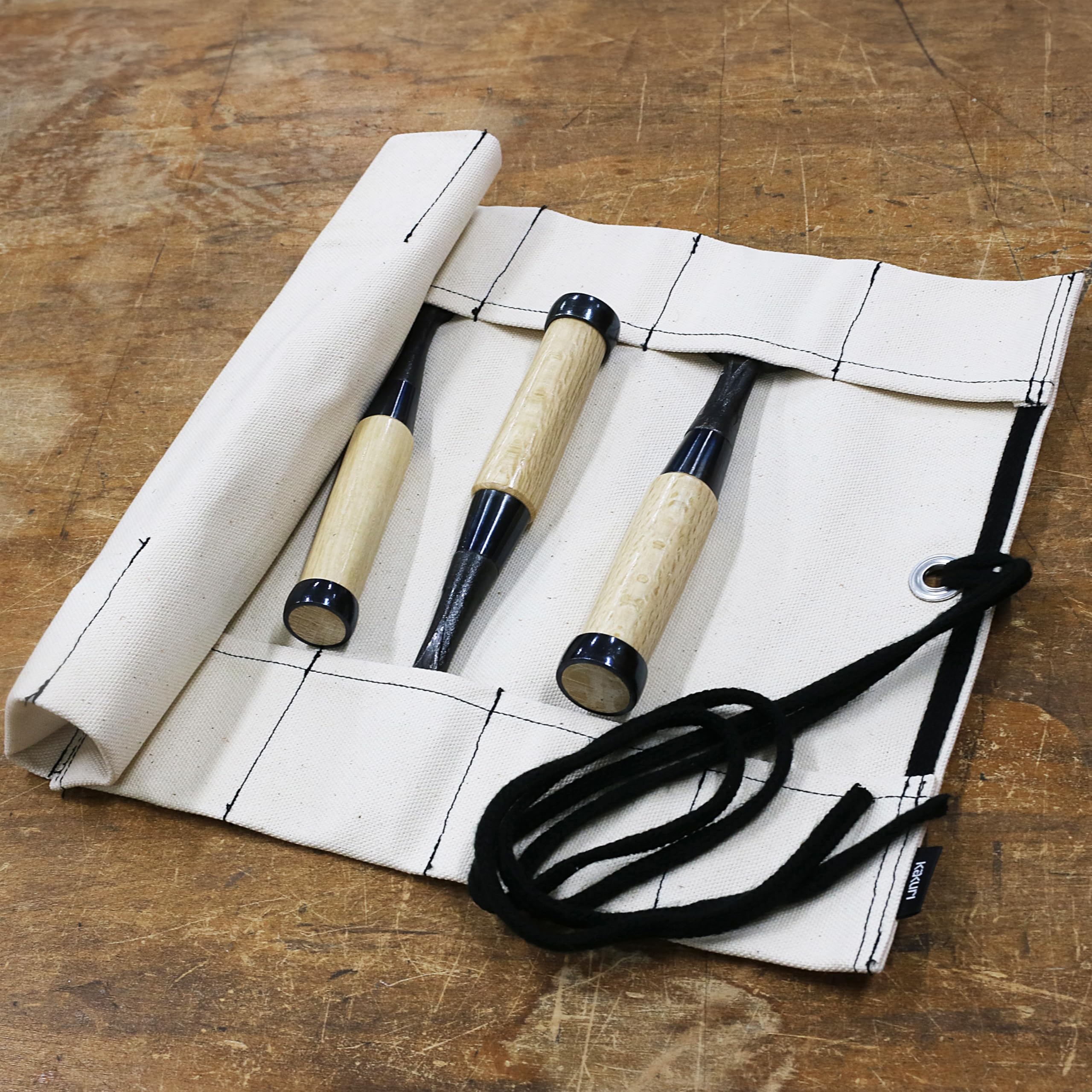 Snapklik.com : Chisel Roll Up Pouch, Heavy-Duty Canvas, 12 Pockets Tool ...