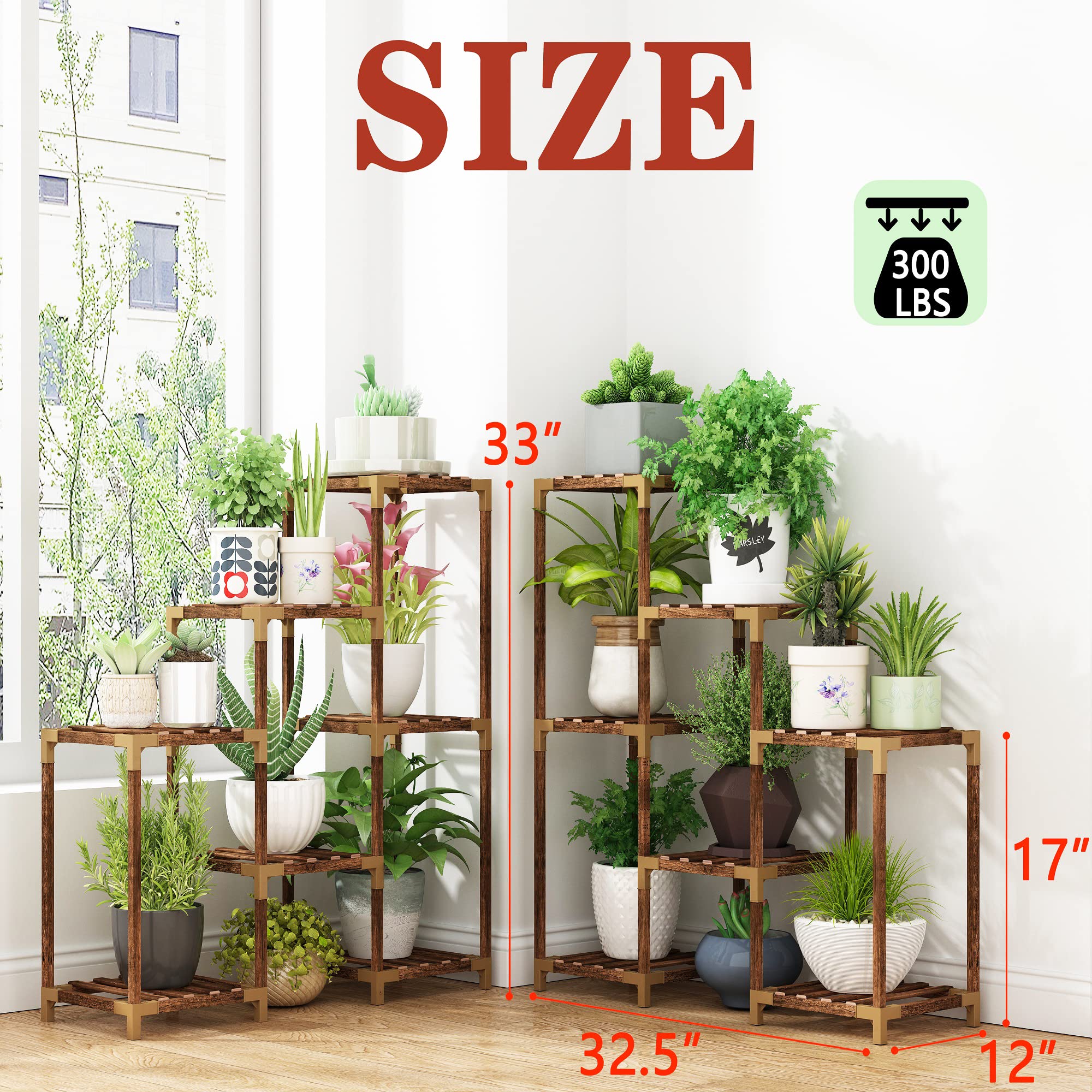 Snapklik.com : Plant Stand Indoor Outdoor, Corner Plant Shelf Rack For ...