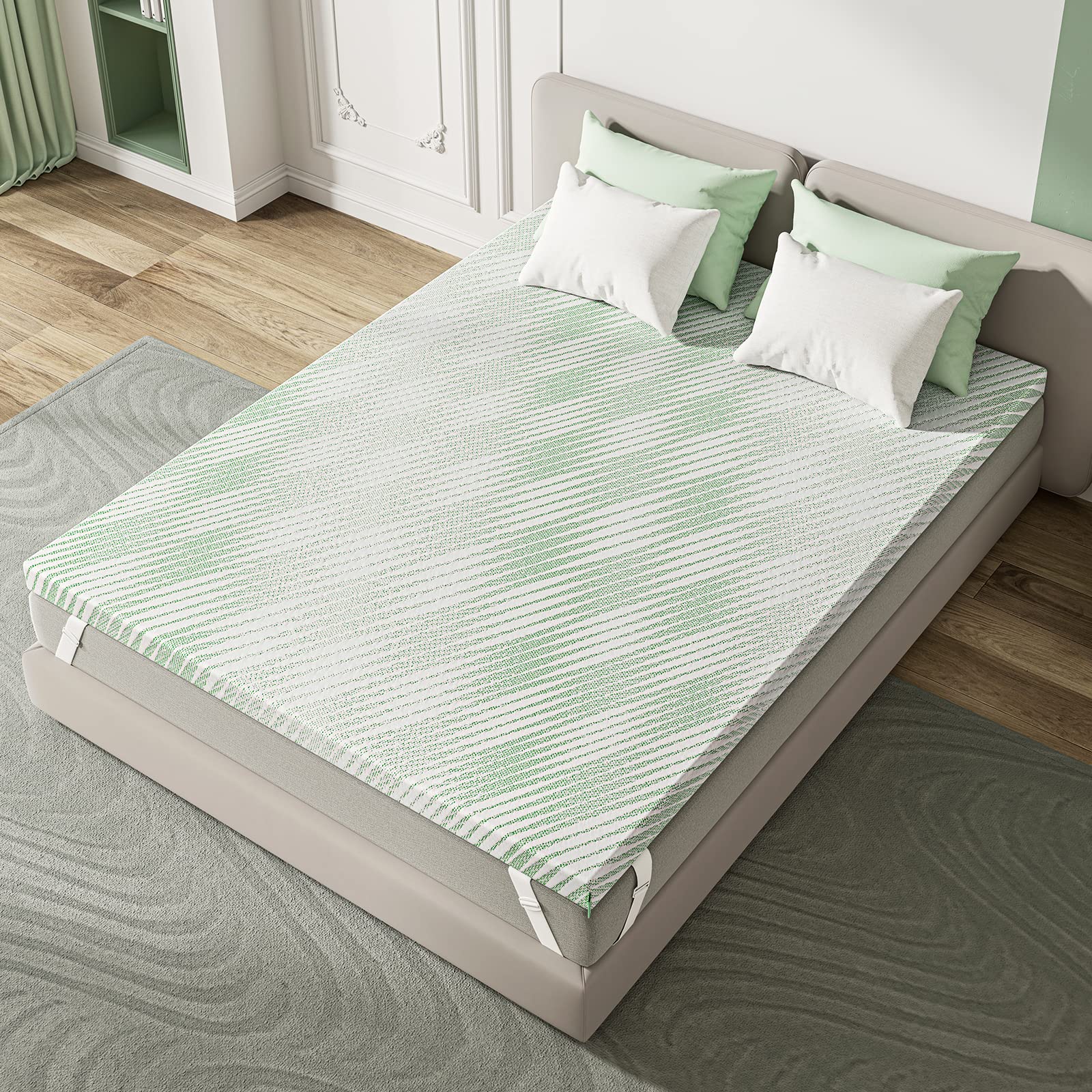 Sleepmax Soft Mattress Topper - 100% Memory Foam Mattress Topper Queen ...