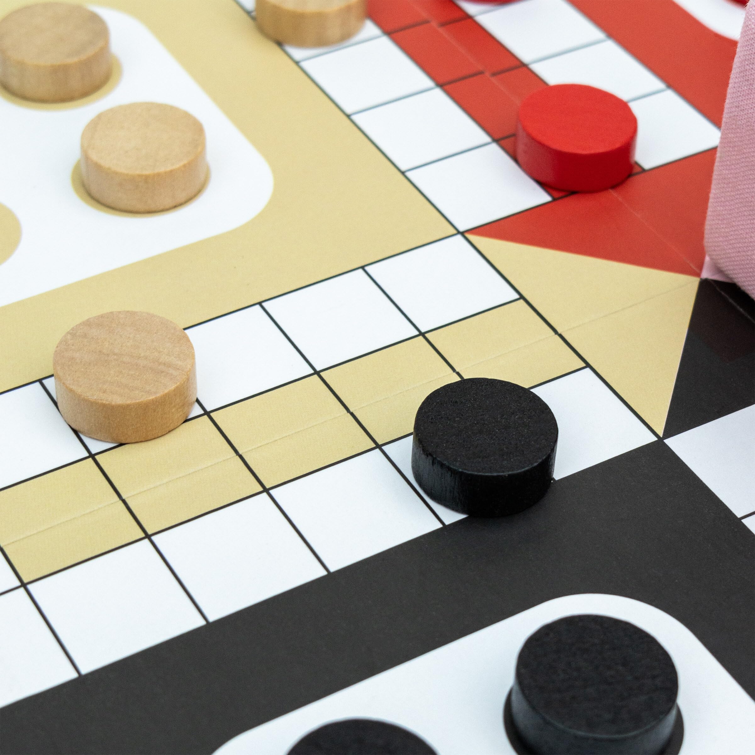 Luckies – Ludo Board Game In A Book, Red, 16.8 cm x 22.1 cm x 0.1 cm ...
