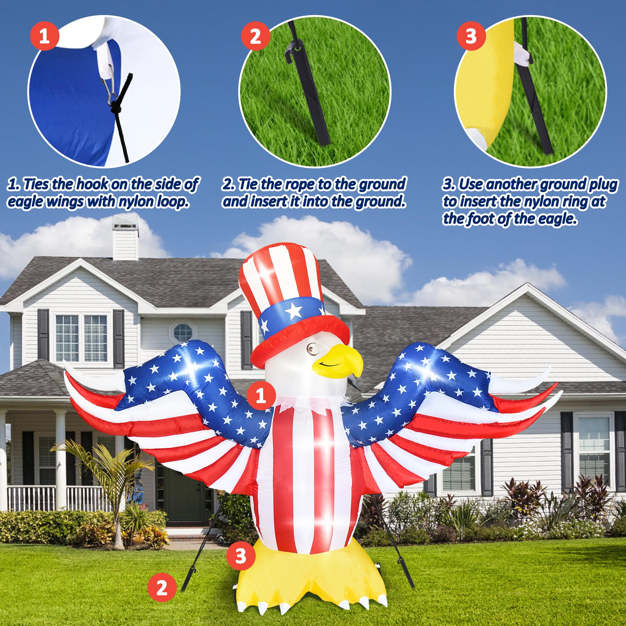 Snapklik.com : 13FT 4th Of July Decorations Outdoor, Patriotic ...