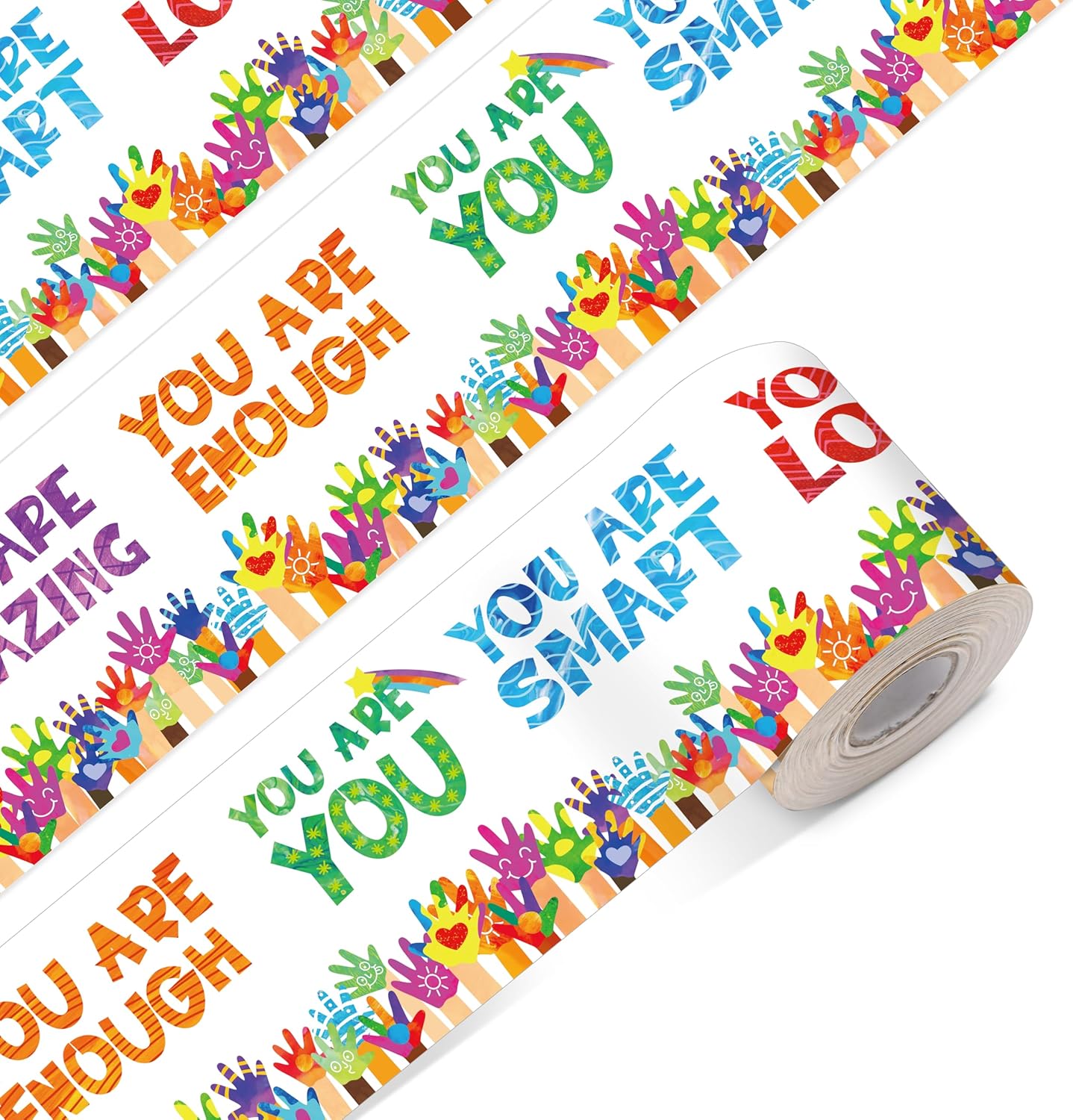 Amazon.com: 60 Feet Bulletin Board Borders, Encouraging Rolled Border ...