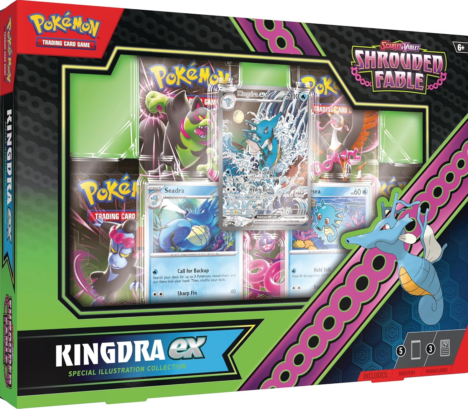 Pokémon TCG: Scarlet & Violet - Shrouded Fable Kingdra ex Special Illustration Collection (1 ...