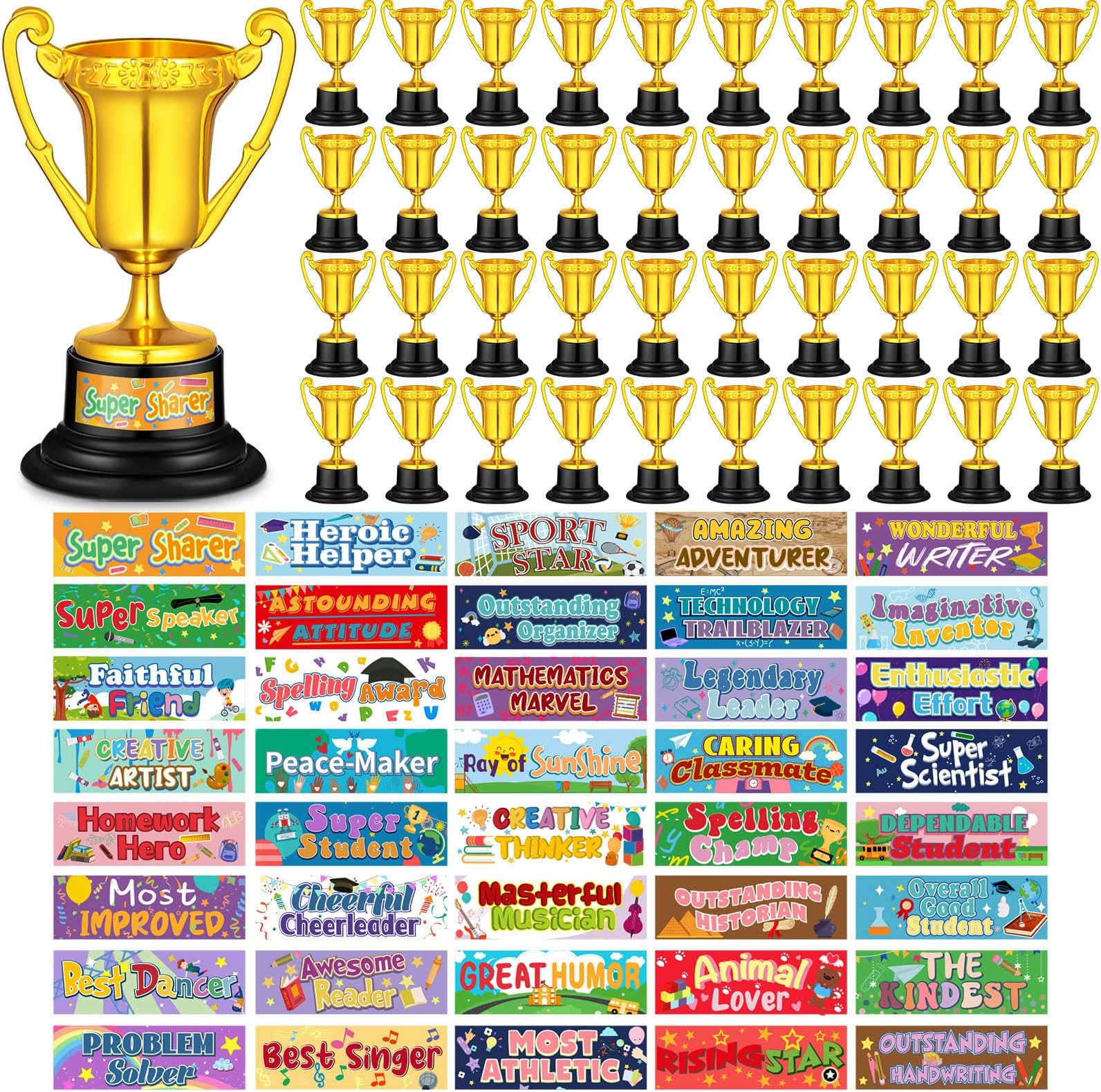 Amazon.com : RoundFunny 40 Pcs End of School Year Awards for Students ...