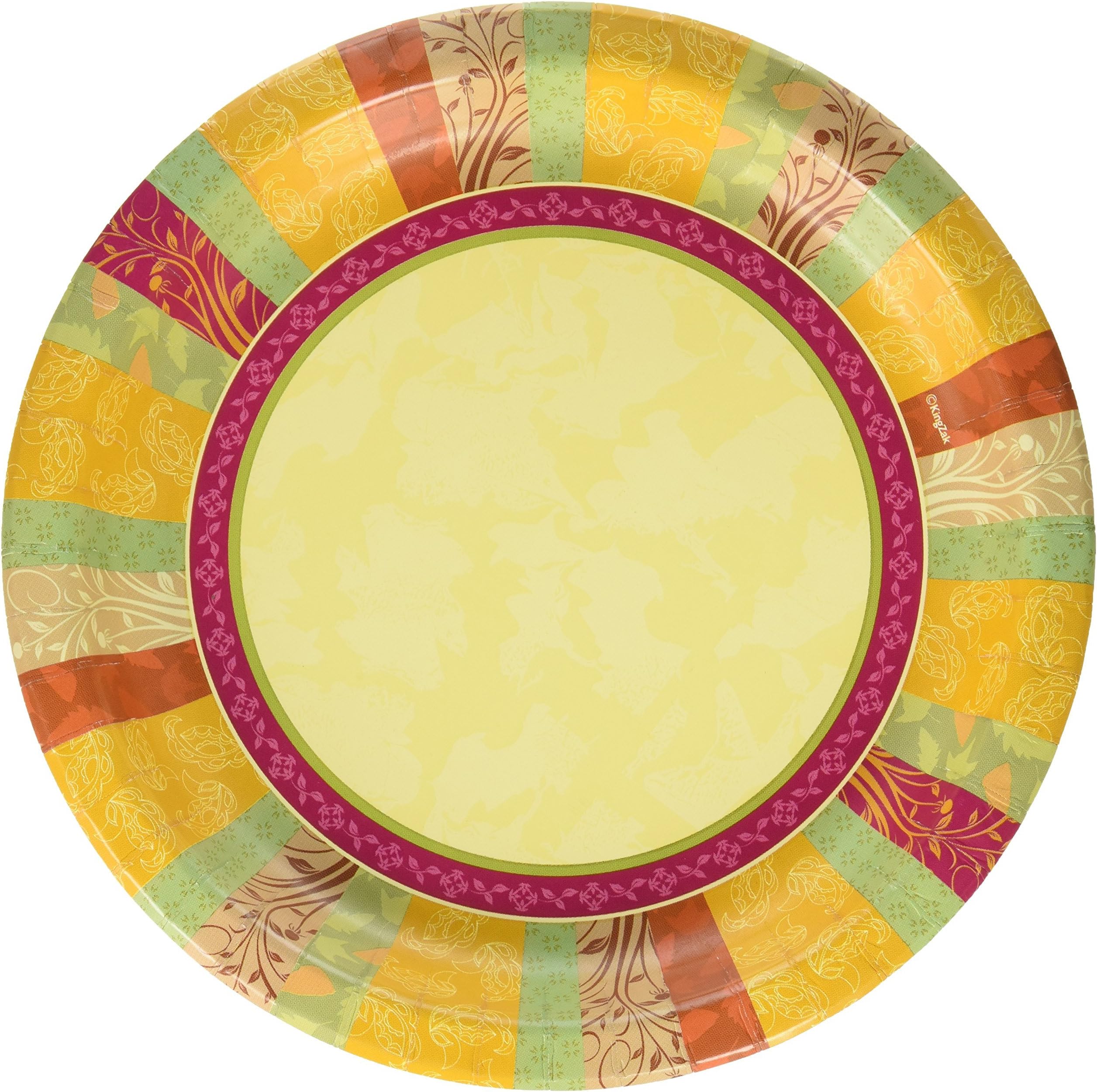 Amazon.com: Hanna K. Signature Collection Round Dinner Paper Plates-10 ...
