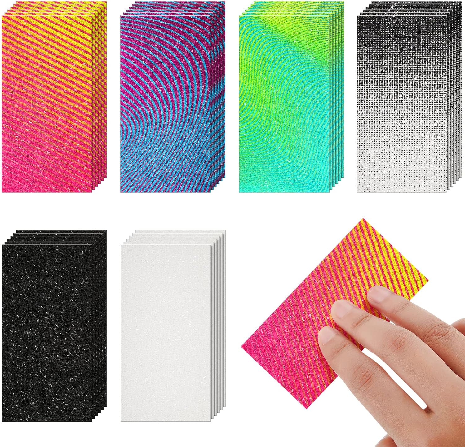 Amazon.com : 36 Pieces Anxiety Sensory Stickers Textured Strips Toys ...