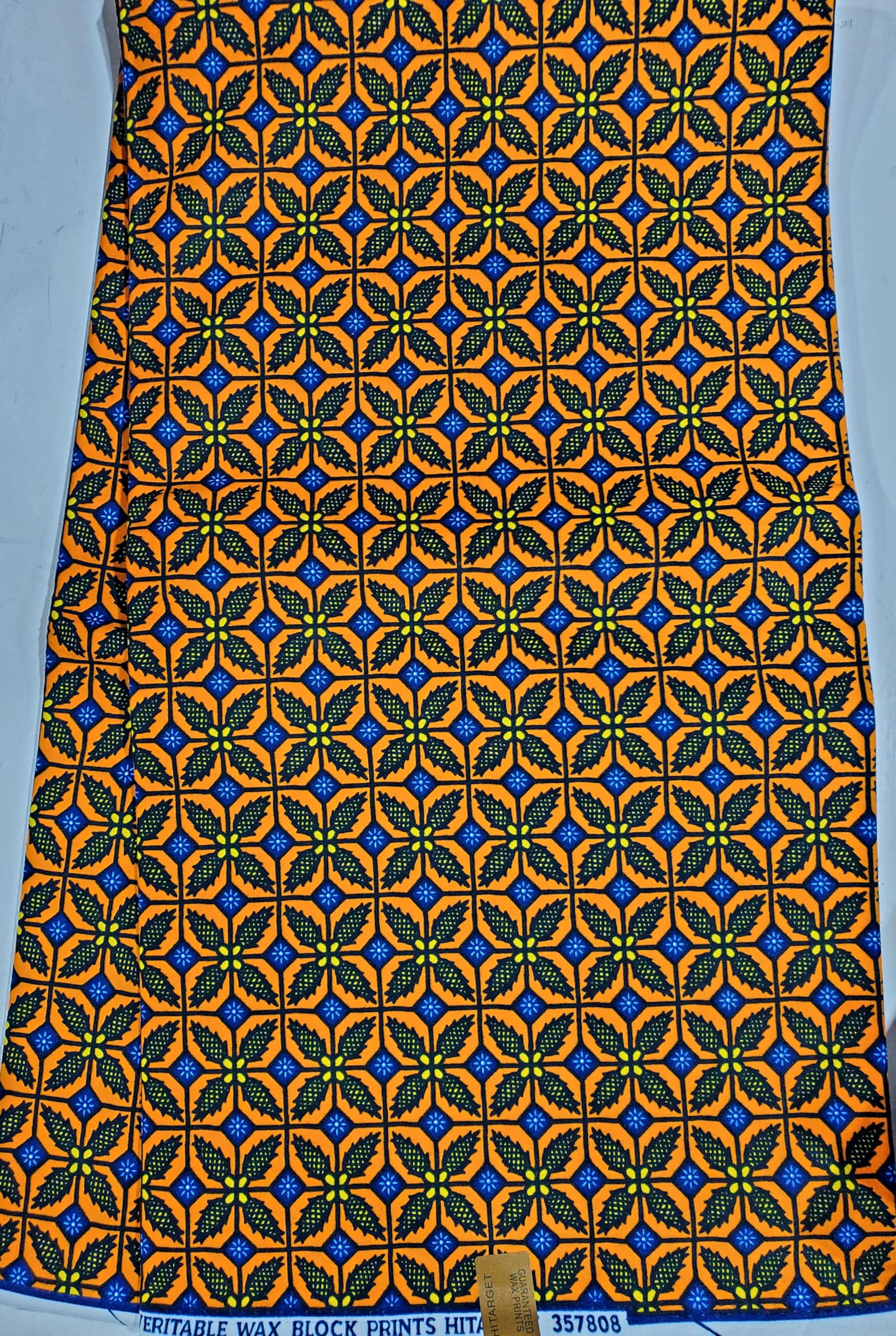 Amazon.com: African Veritable Wax Block Prints Fabric/African Ankara ...
