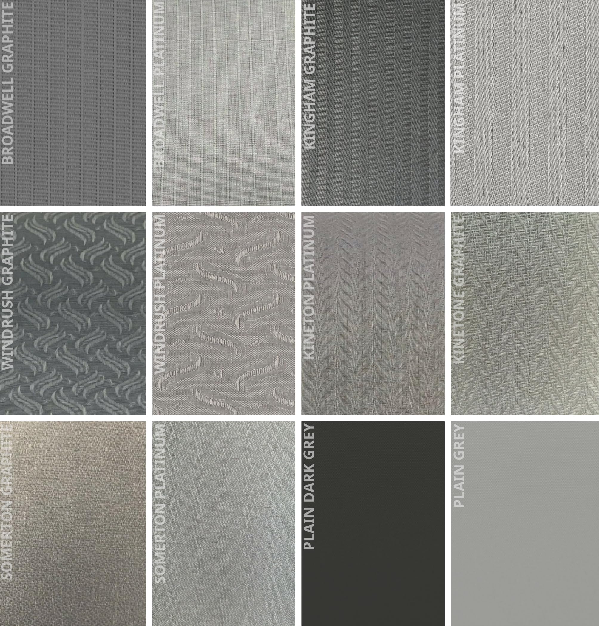 EUROBLINDS Made To Measure GREY Vertical Blind Replacement SLATS 3.5 ...