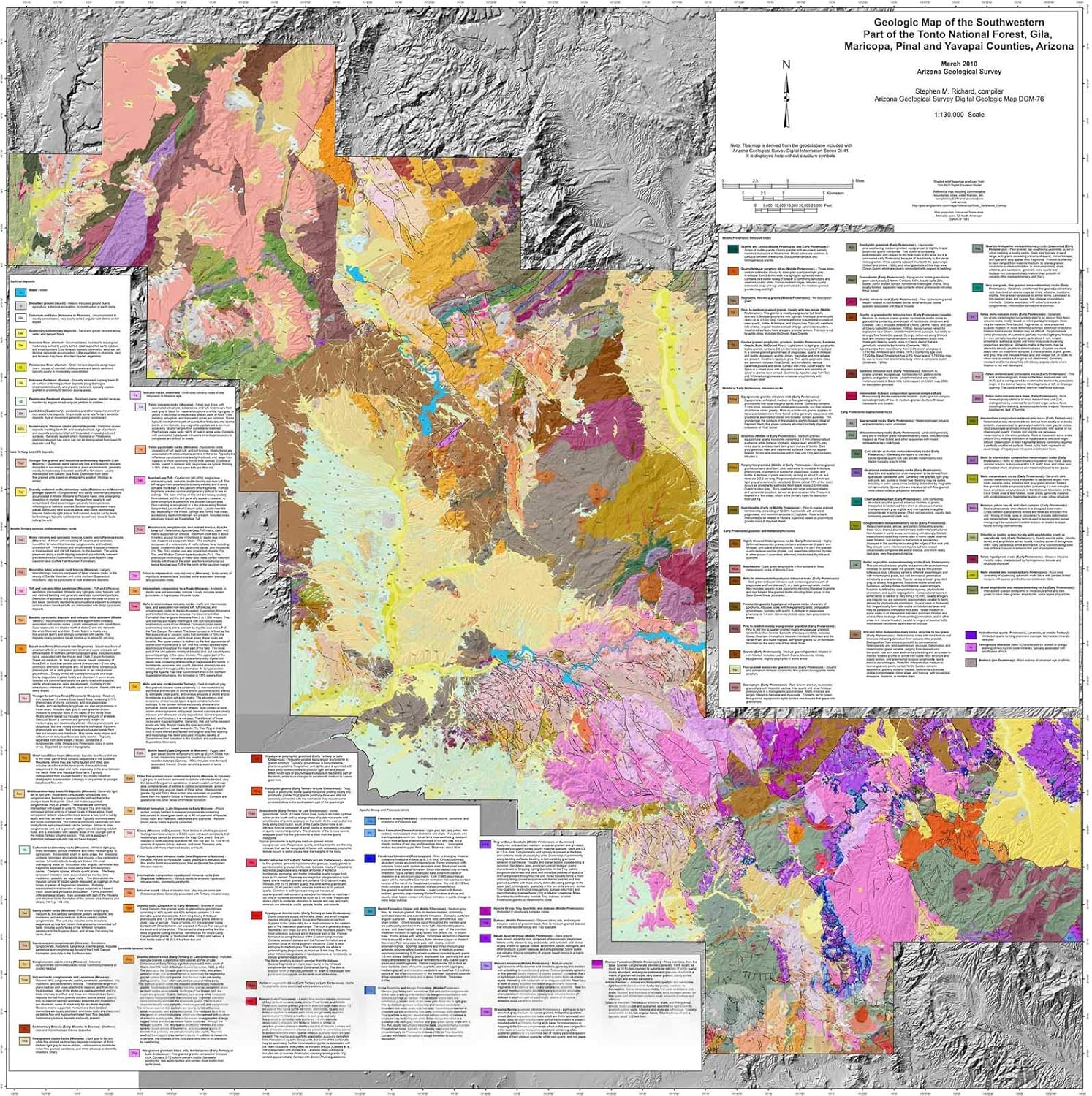Amazon.com: Historic Pictoric Map : Geologic map of The Southwestern ...