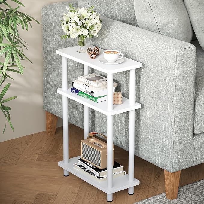 Amazon.com: Apicizon Small Narrow Side Table, 3-Tier Skinny End Table ...
