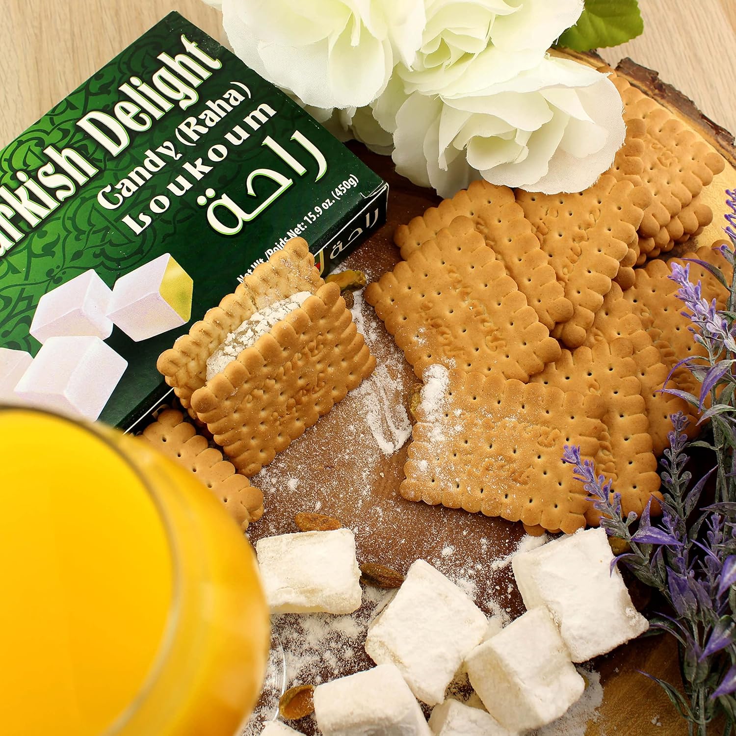 Baraka Turkish Delight Raha Candy Bites Cuadrados de caramelo libaneses ...