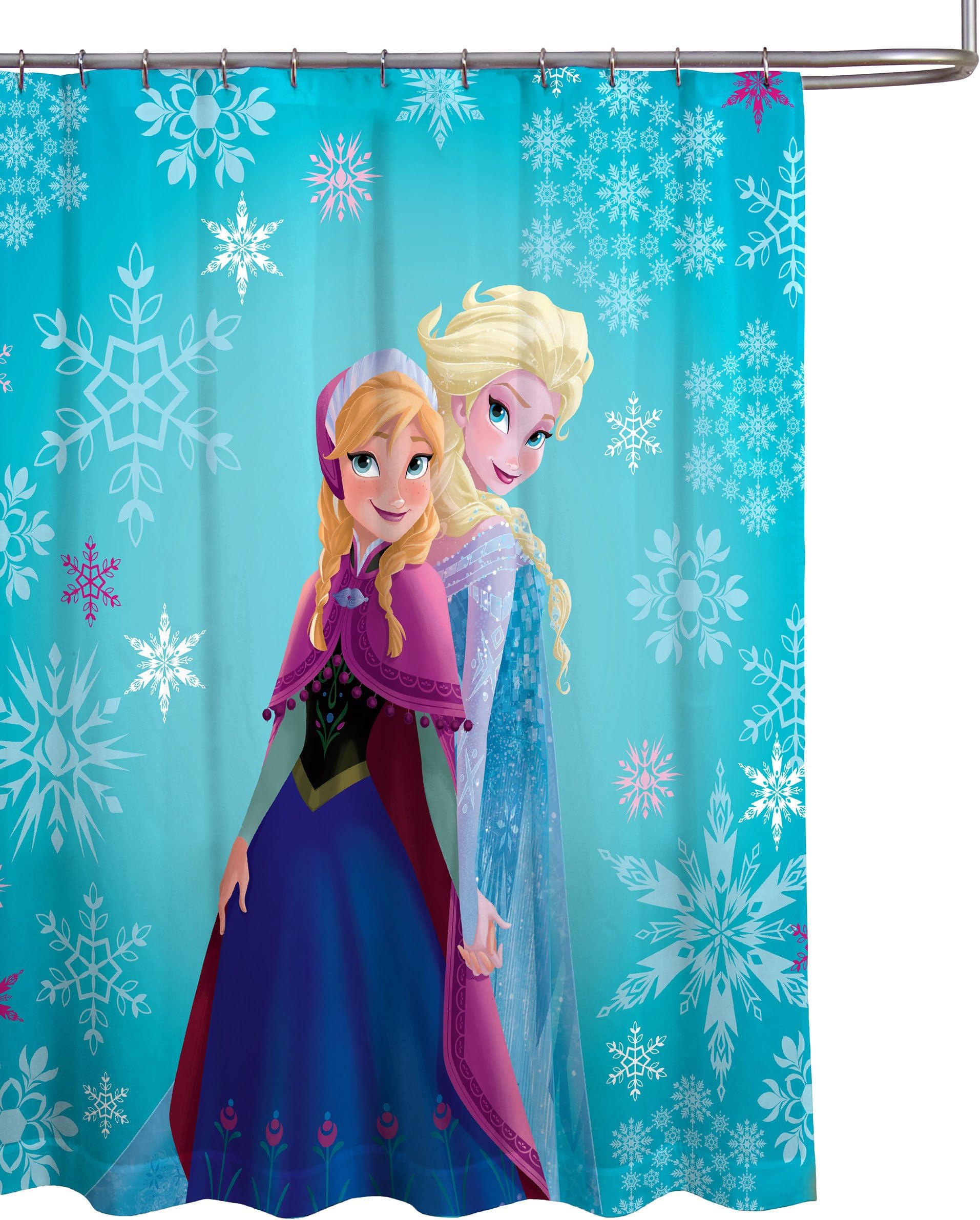 Amazon.com: Disney Frozen Elsa and Anna Fabric Shower Curtain : Home ...
