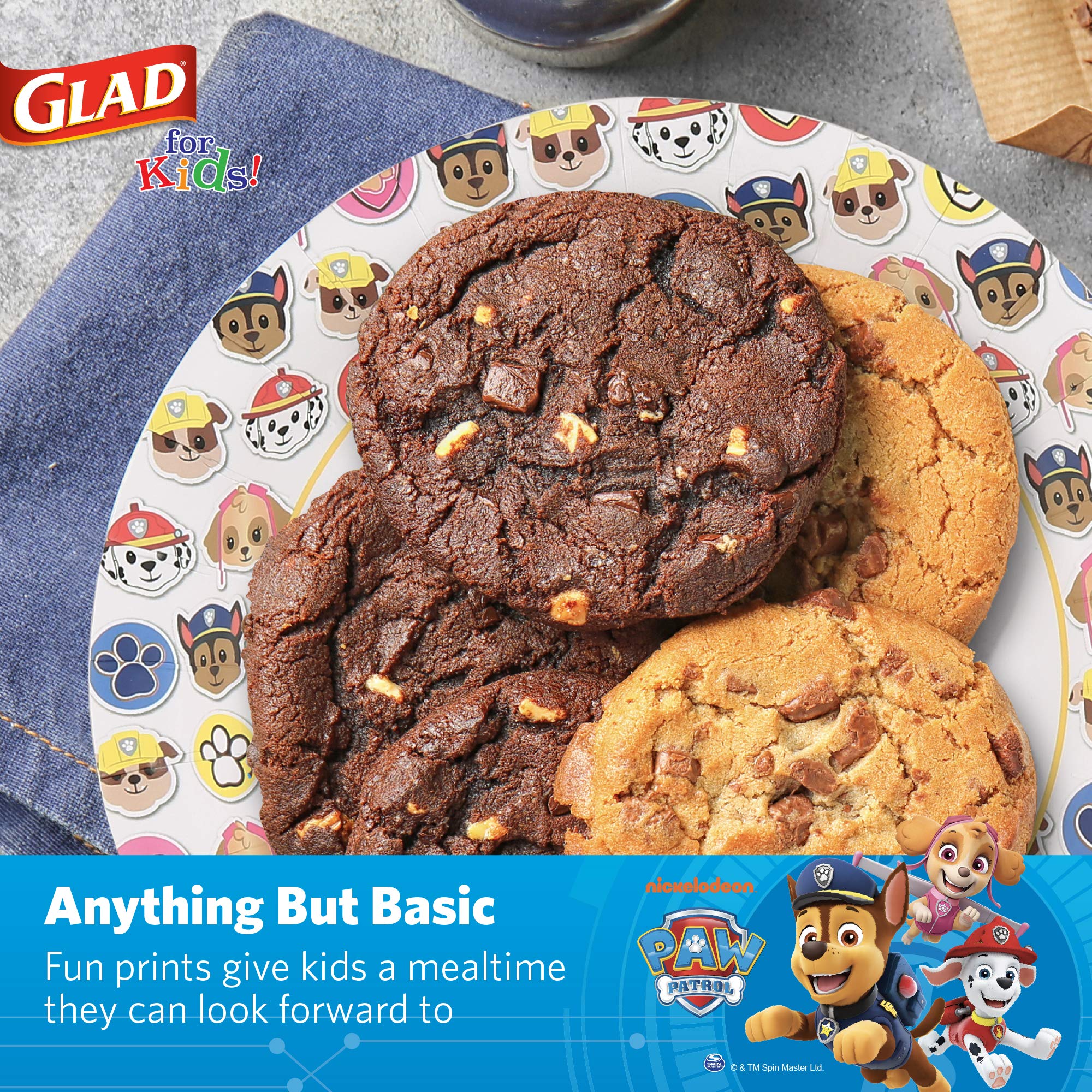 Glad for Kids Paw Patrol Emoji Paper Dispososable Plates | Paw Patrol ...