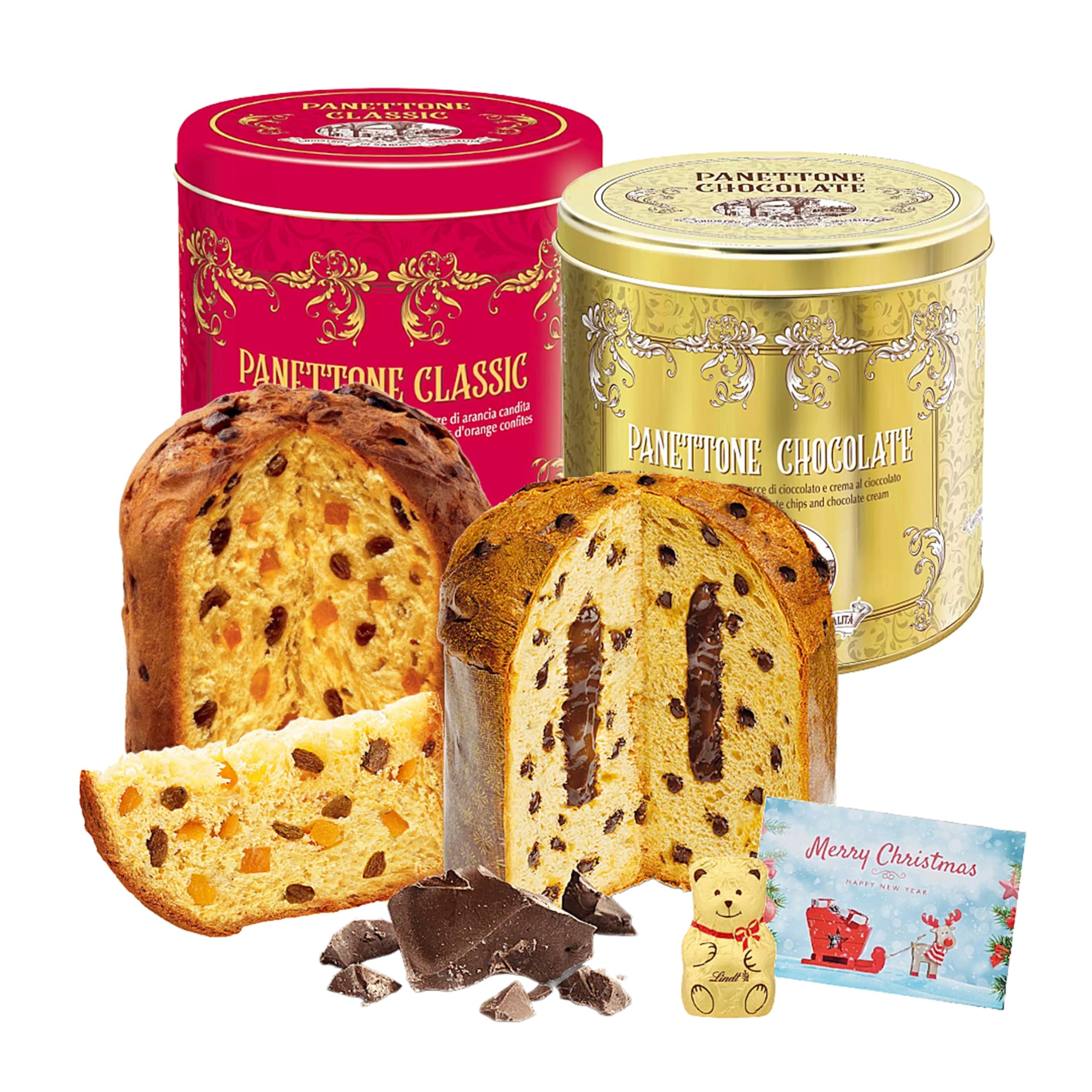 Classic Fruity & Chocolate Panettones Cake - Authentic Chiostro Di ...