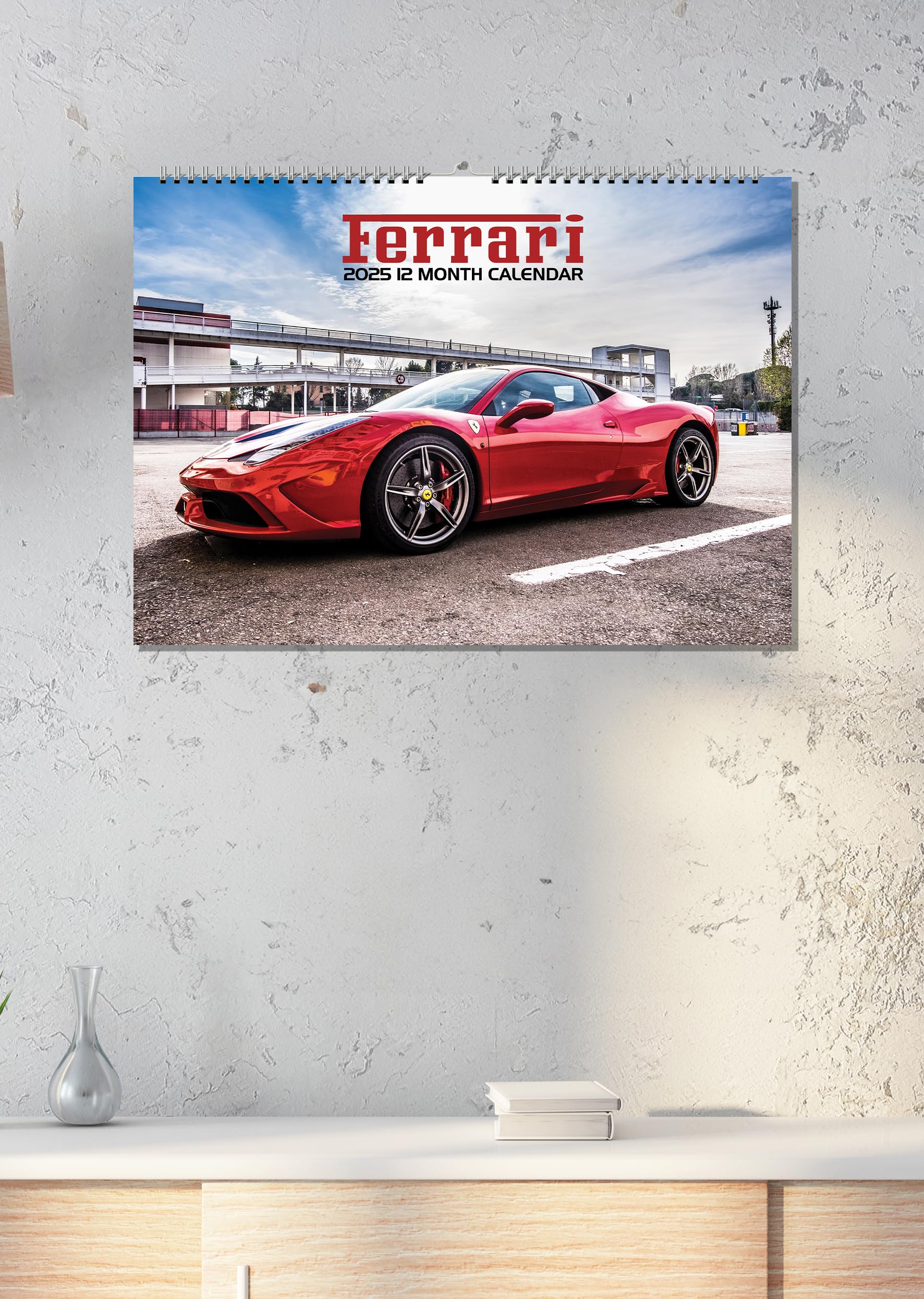 Ferrari 2025 – A3 Size Wirobound Calendar – BigaMart