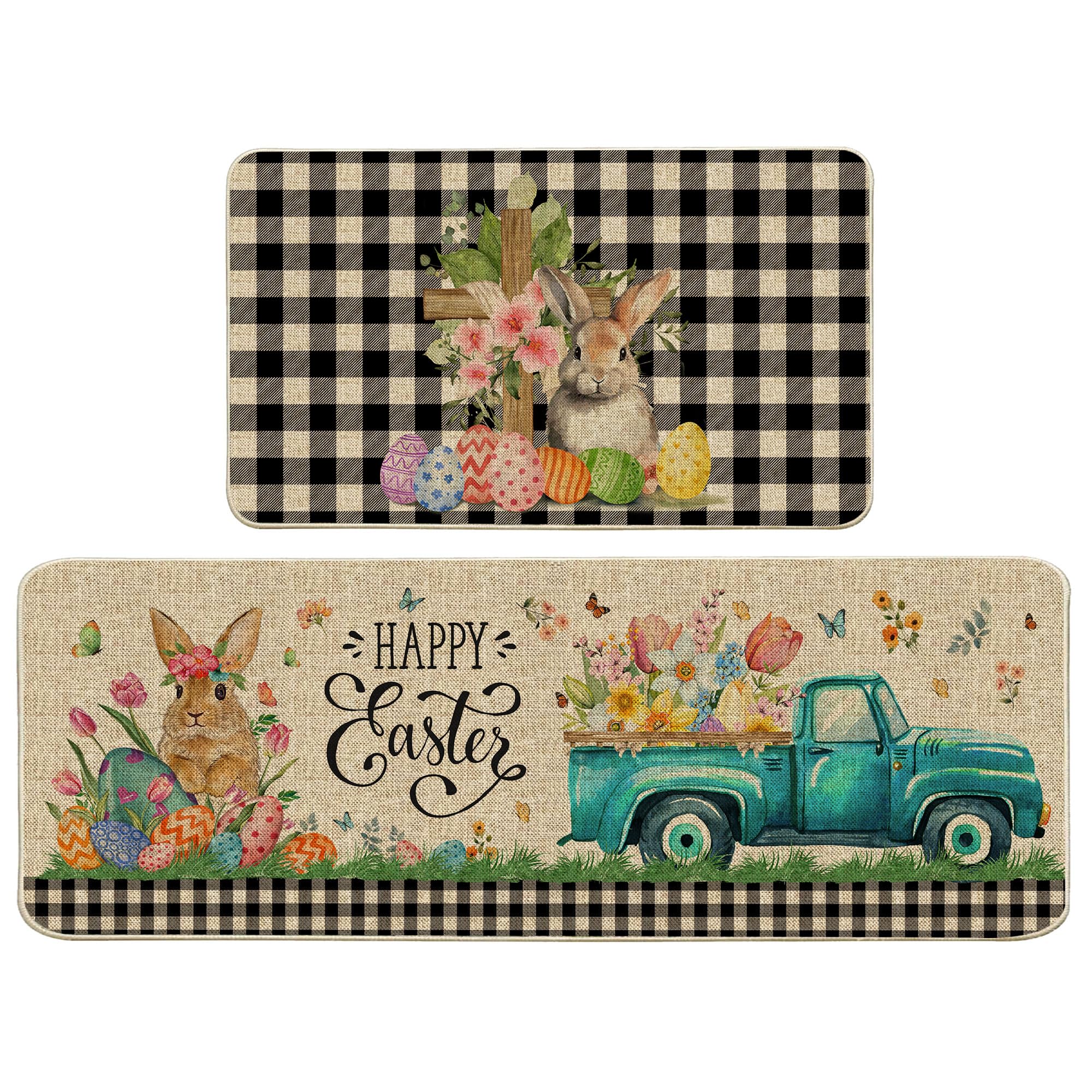 Amazon.com: Easter Kitchen Decor, Easter Kitchen Rugs and Mats Set of 2 ...