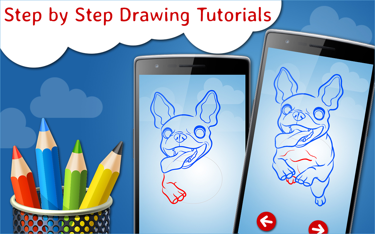 How to Draw Dogs Step by Step Drawing App - App on the Amazon Appstore