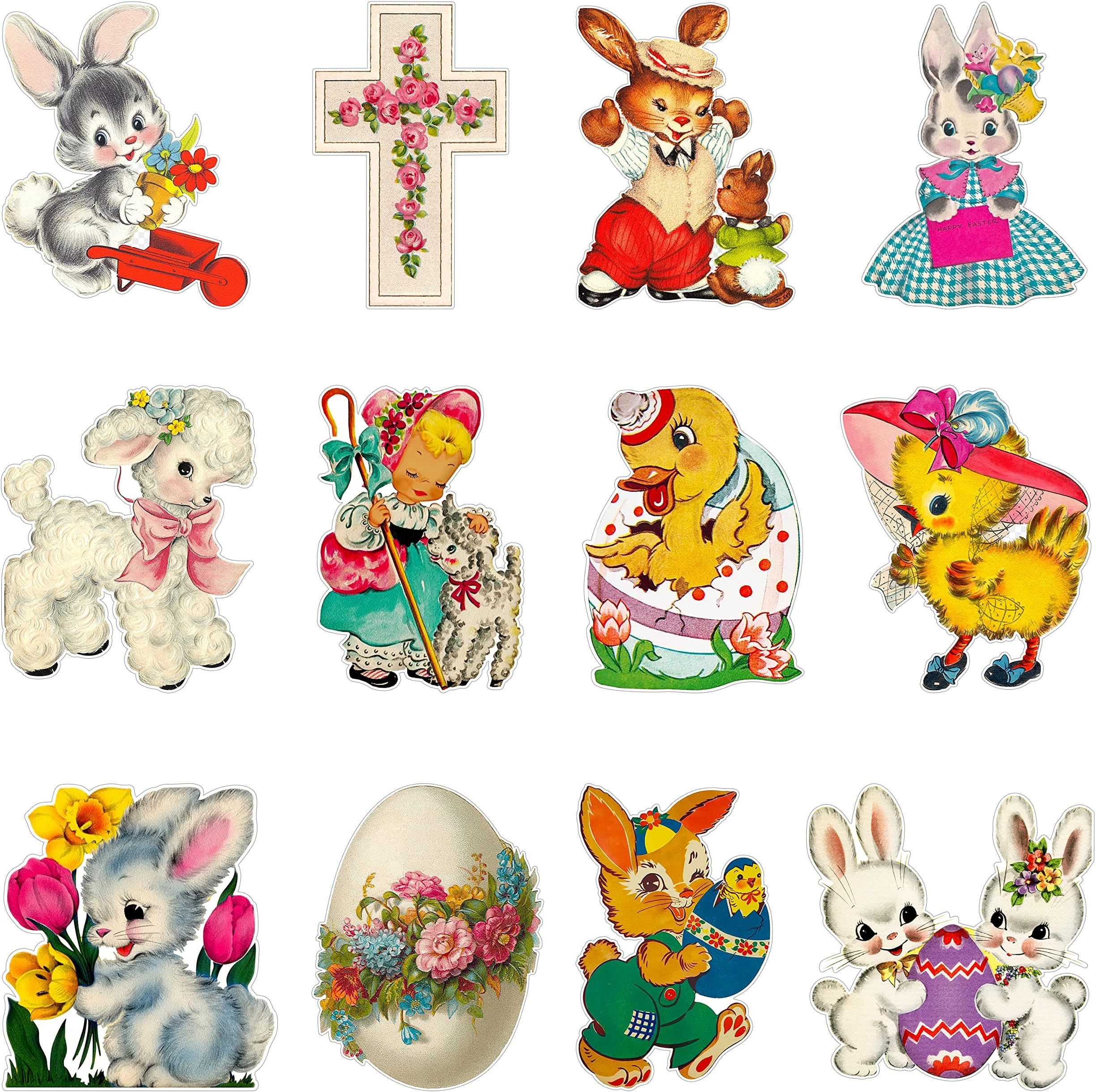 Amazon.com: Pkgd Easter Cutouts Party Accessory (1 count) (4/Pkg), Pkg ...