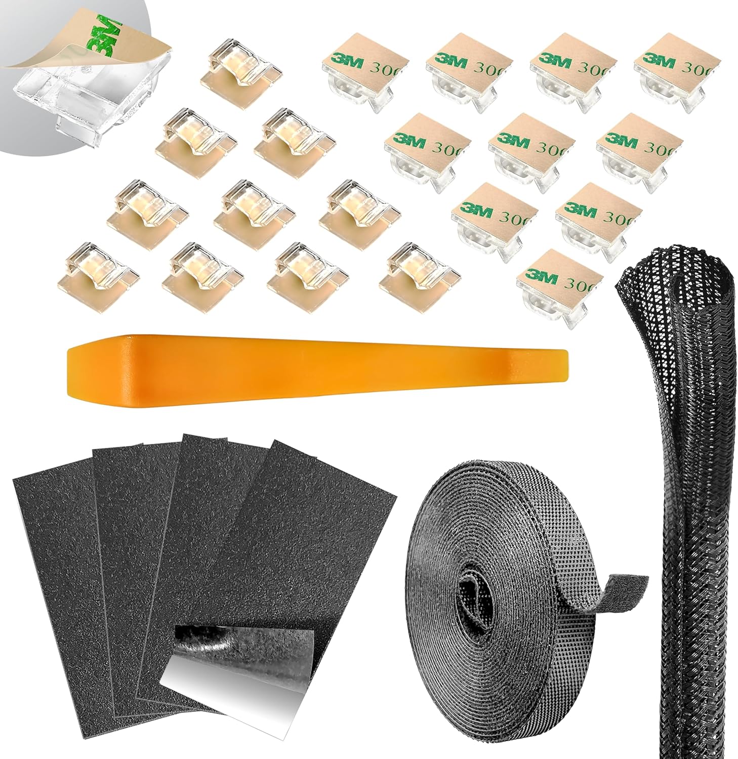 Dash Cam Cable Management Kit – Trim Tool, 20 Cable Clips with 3M ...