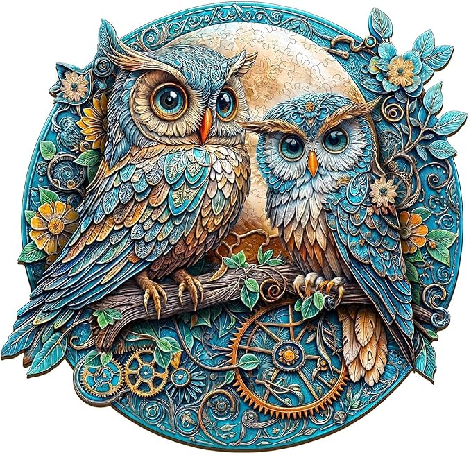 Amazon.com: Wooden Puzzles for Adults - Embossed Owl Puzzle, Unique ...
