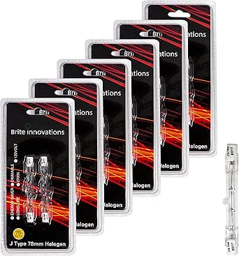 Brite Innovations Double Ended J Type Halogen Bulbs - 78mm, 75 Watts ...