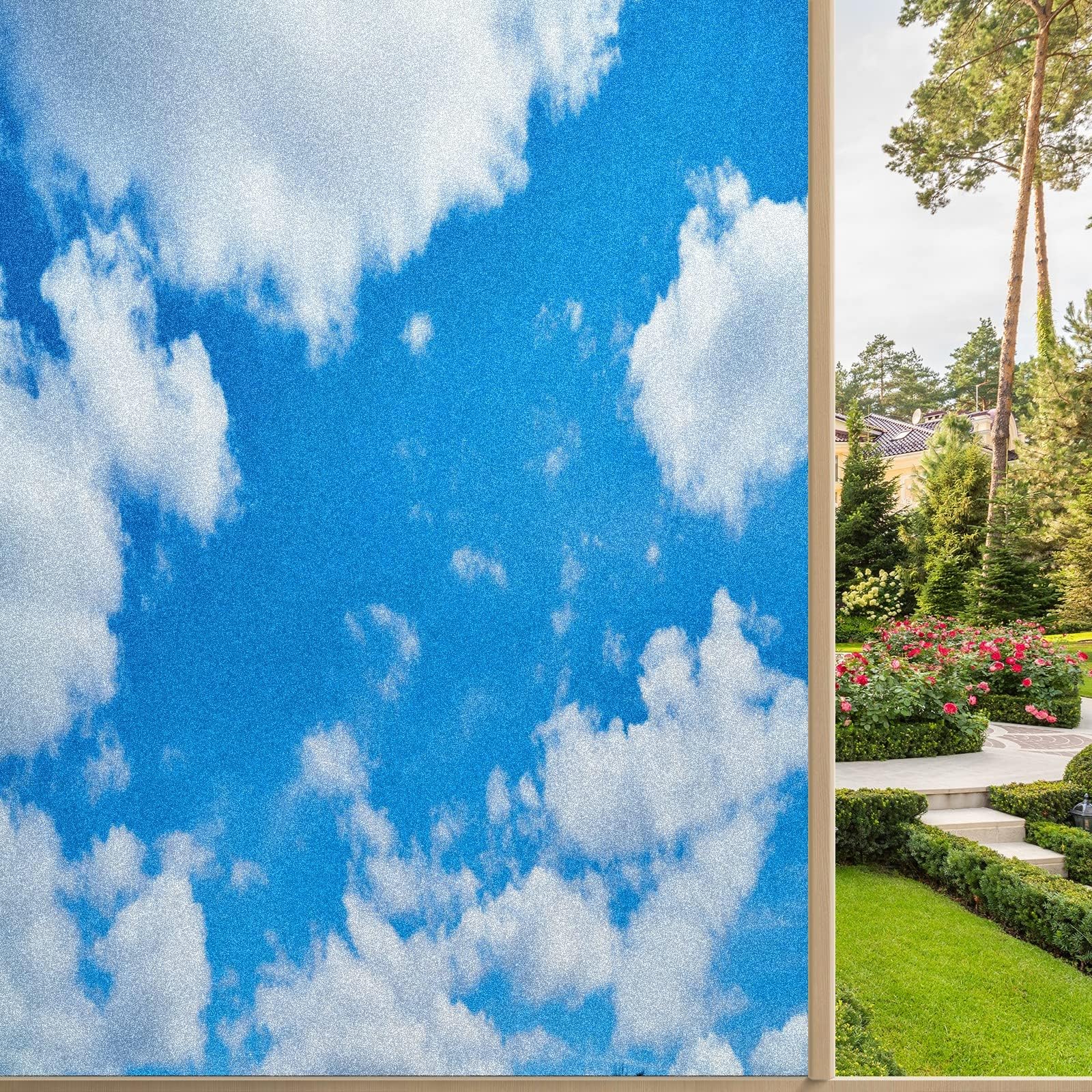 Amazon.com: Fablon FAB10276 Clouds Self Adhesive Window Film, Blue ...