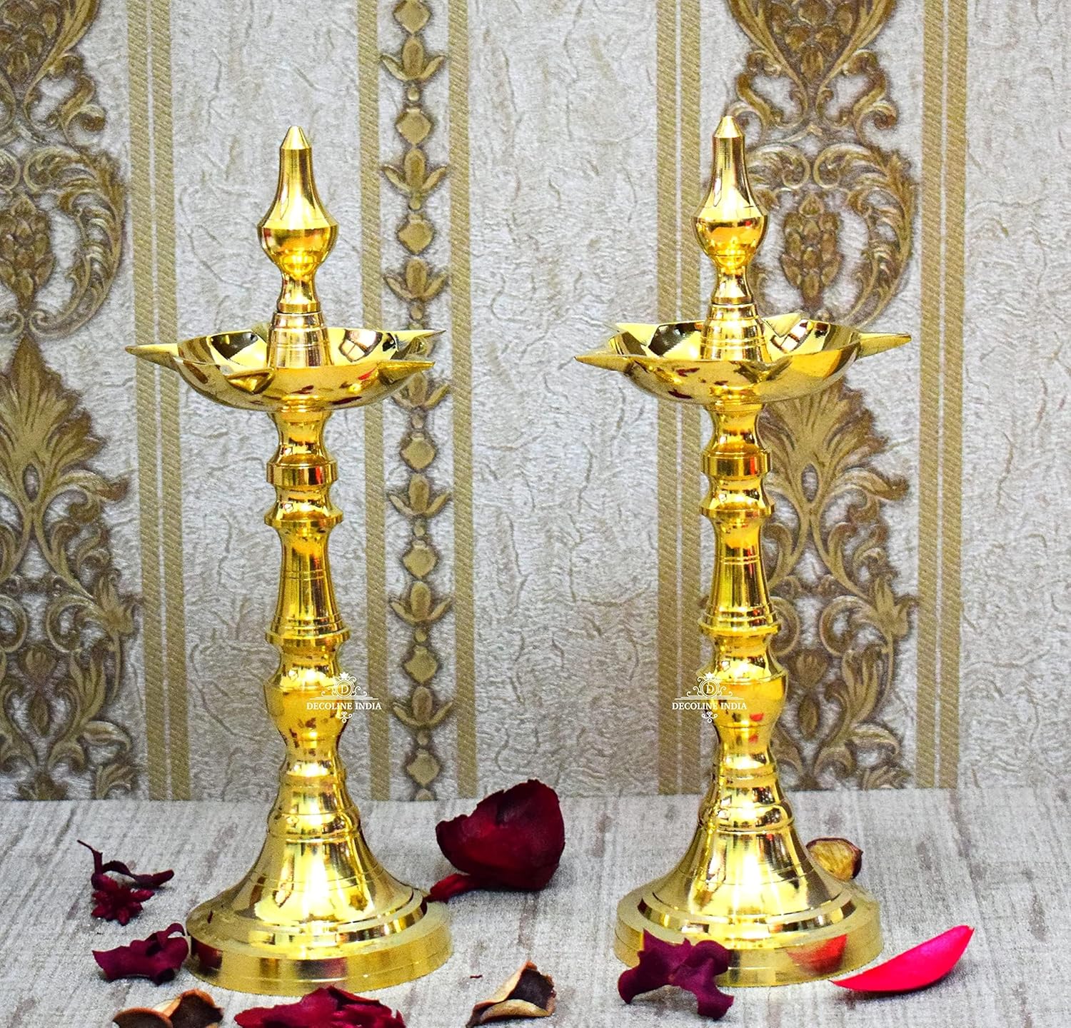 Buy Decoline India Traditional Brass Kashi Vilakku/ Kashi Deep (10", 1 ...