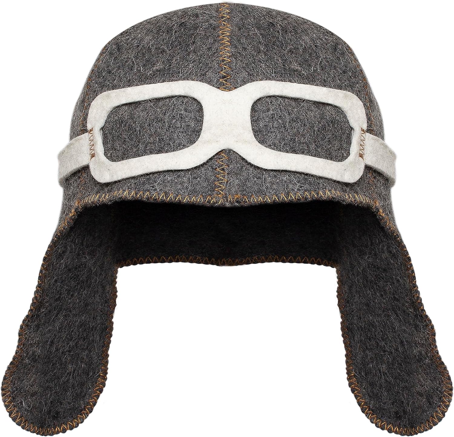 Pilot Sauna Hat Wool Mens Sauna Hat for Men Aviator - Banya Hat for Men ...