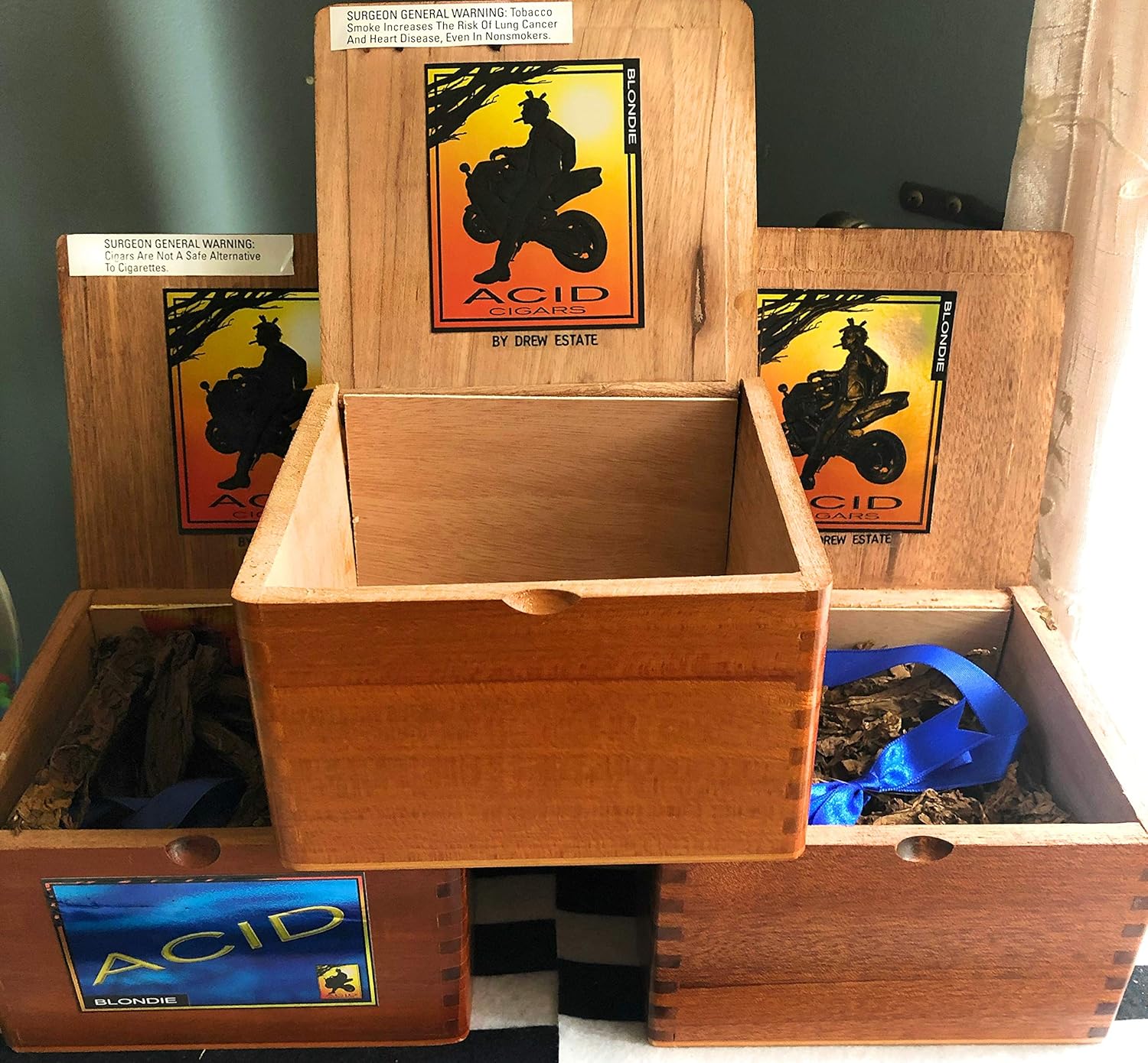 Amazon.com: Empty Premium Acid Cigar Box, Hinged Lid by ACID Cigars ...