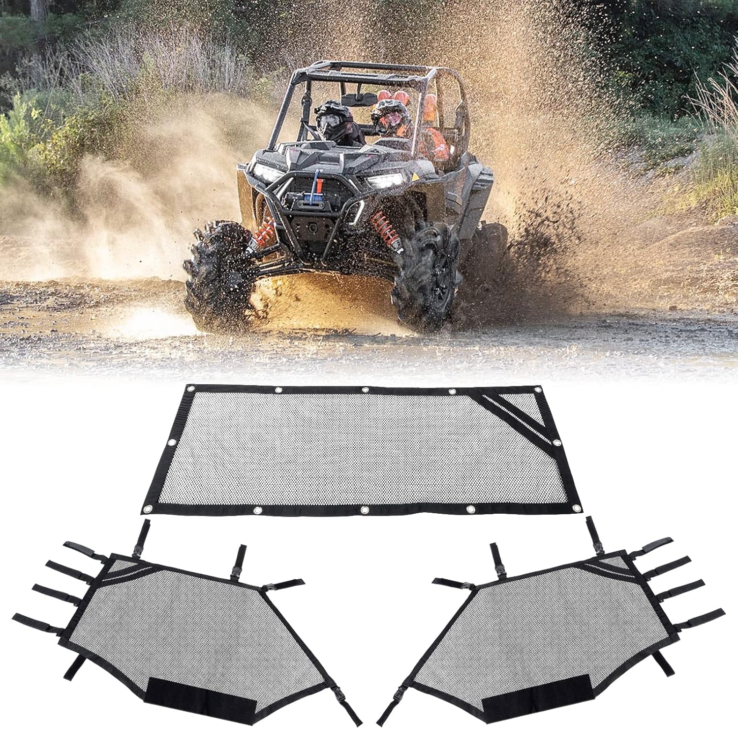 Z8 RZR PRO XP/PRO R UTV Rear Window Nets, Black Nylon Mesh Guard, Cabs ...