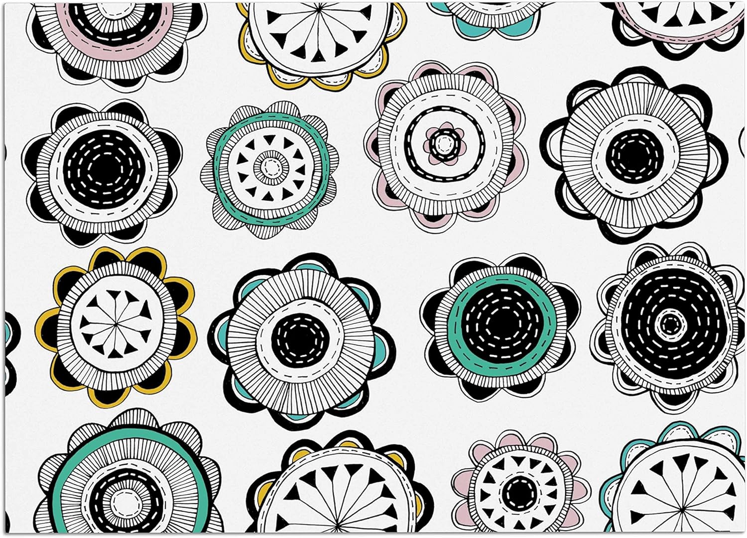 Amazon.com: KESS InHouse Jessica Wilde Carnival Teal Black Dog Place ...