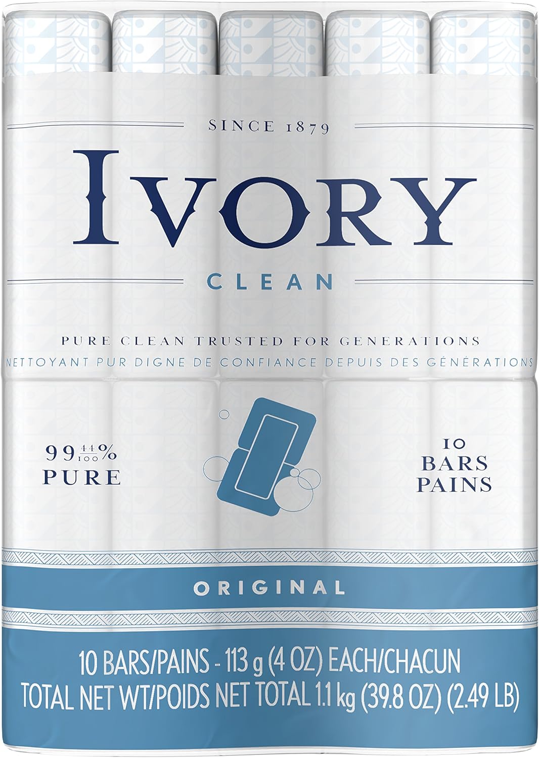 Amazon.com: Ivory Clean Original Bath Bar, 10 count (Packaging may Vary ...