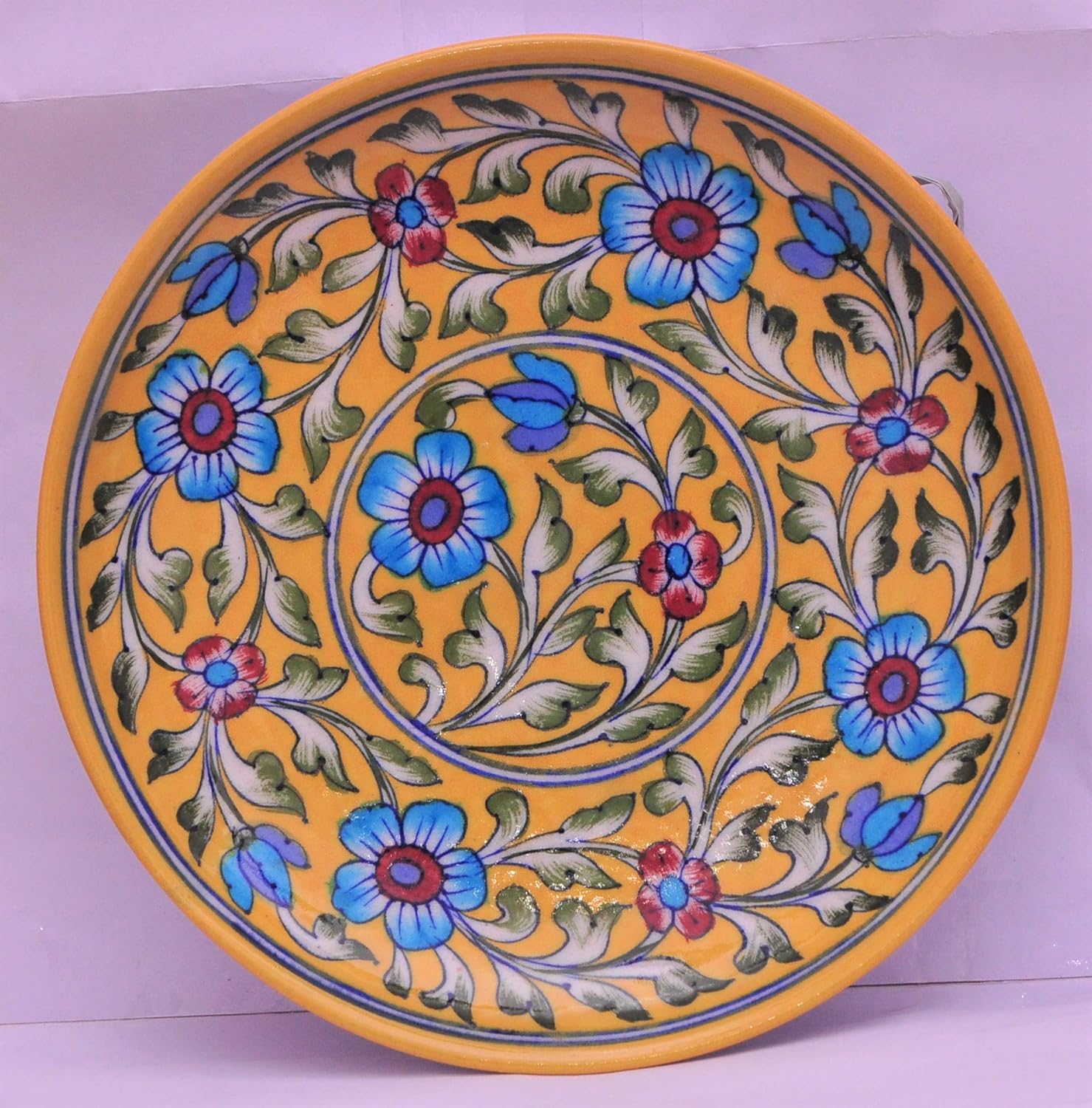 The Himalaya Craft Blue Pottery Ceramic Decorative Wall Hanging ...