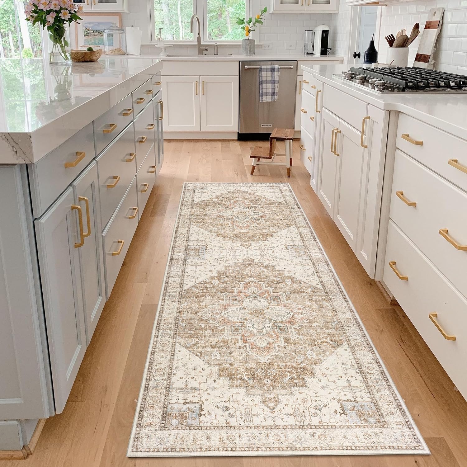 Amazon.com: BILEEHOME Boho Runners for Hallway,3x10 Non Slip Washable ...