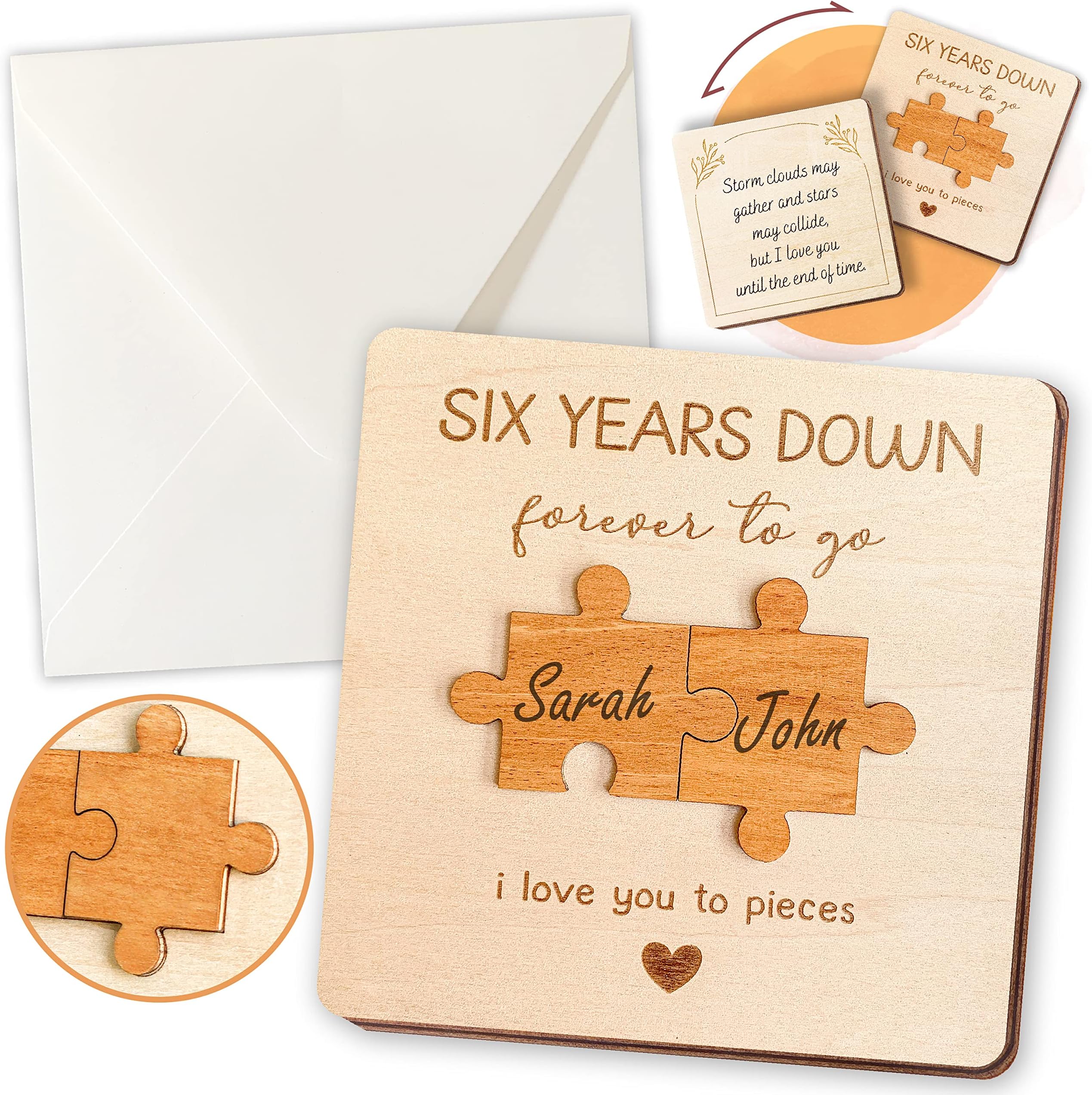 Amazon.com : NIBIBALA 6 Year Anniversary Card Gifts, Iron 6th ...