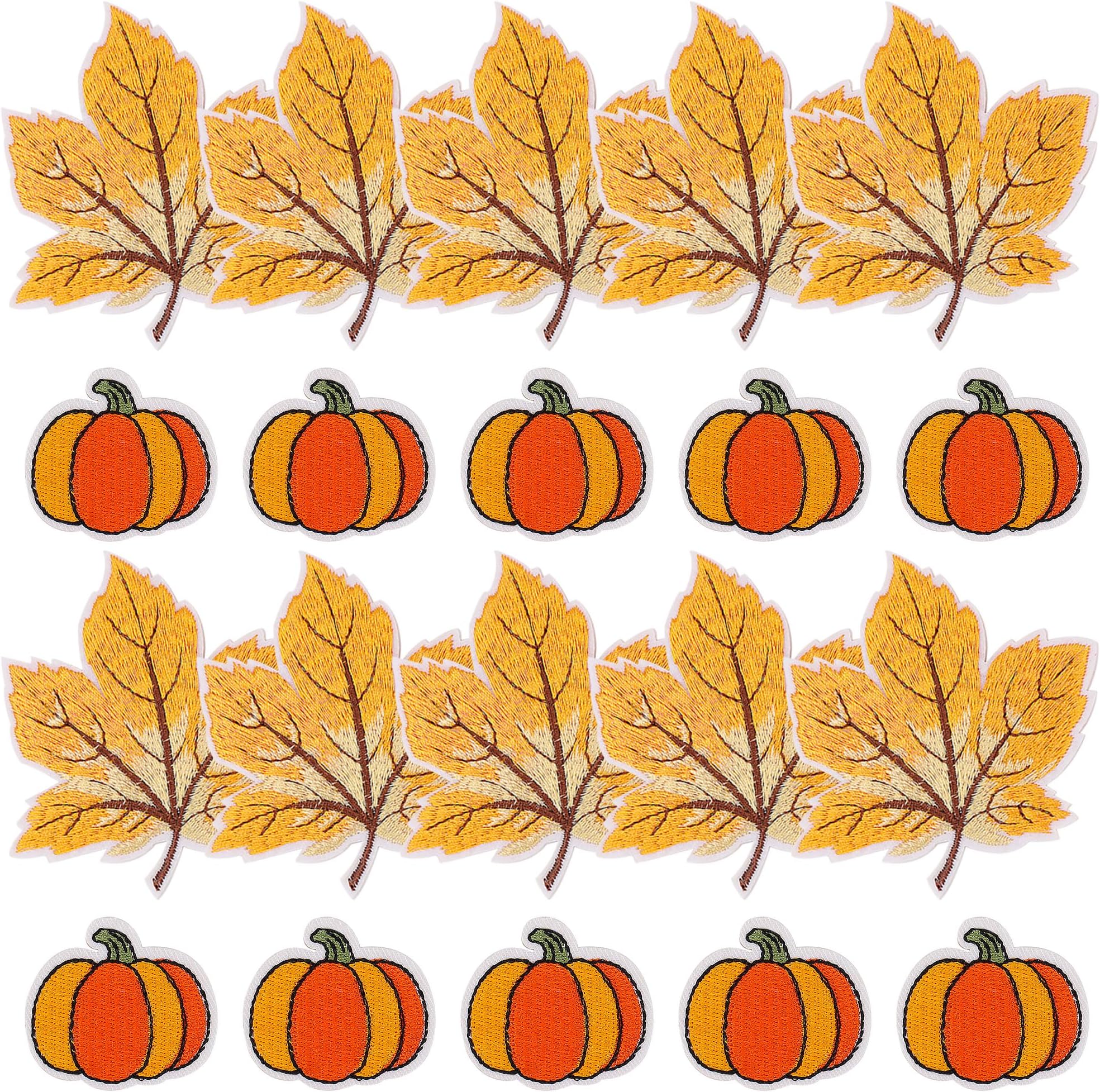 Amazon.com: Onwon 5 Pieces Colorful Maple Leaf Patches Iron/Sew On ...