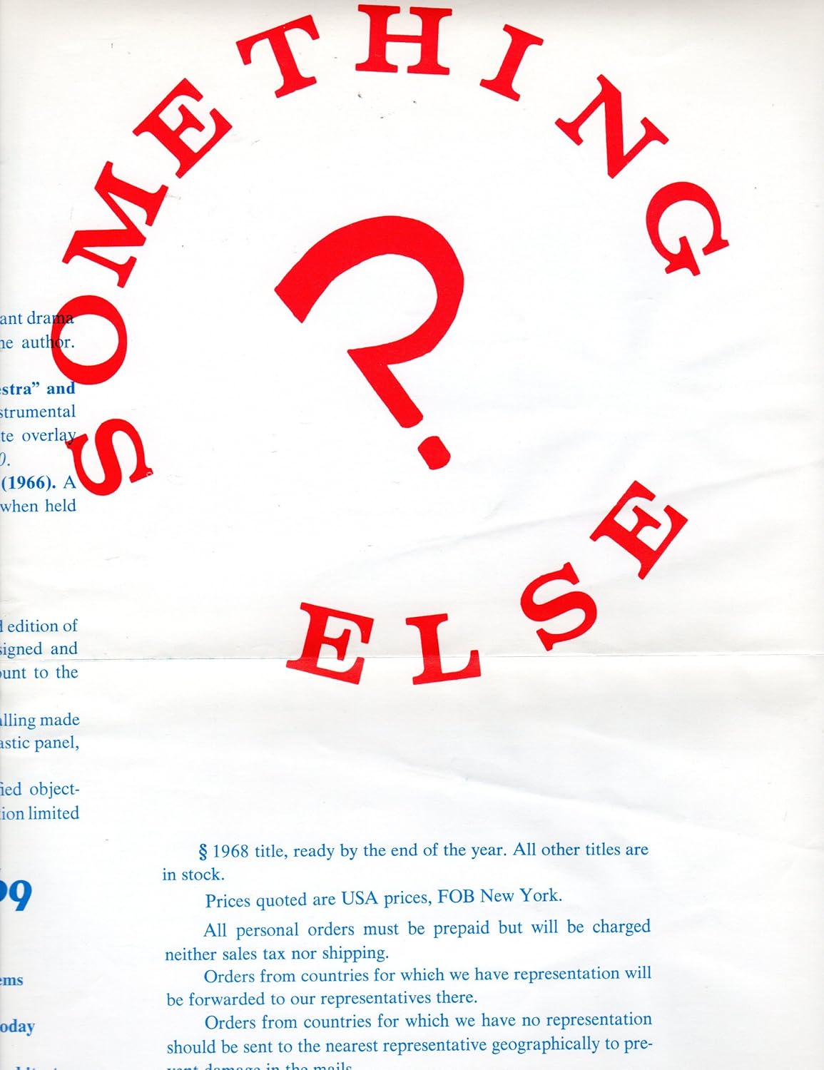 Something Else ? (POSTER): Something Else Press, Inc.: Amazon.com: Books