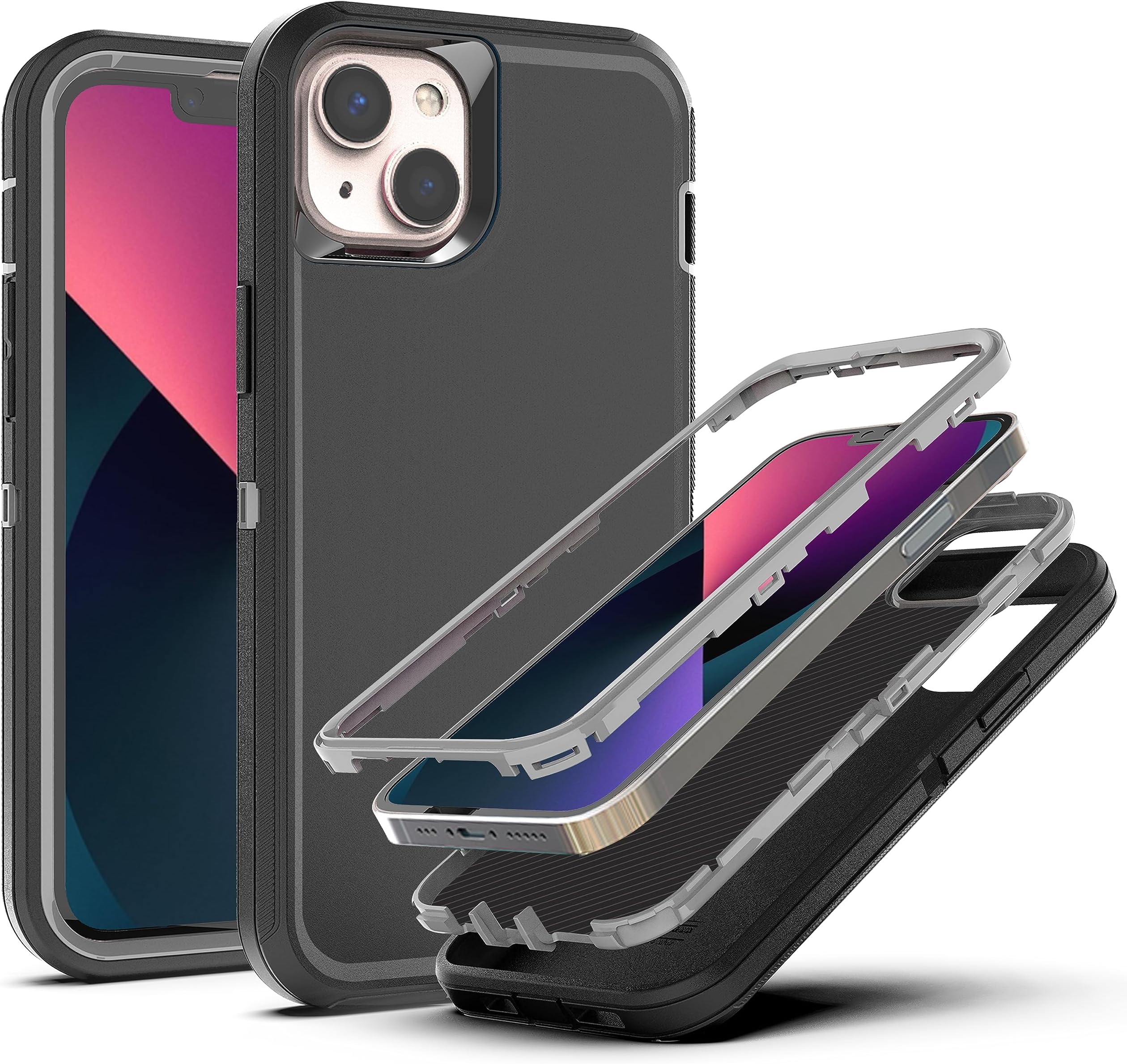 Amazon.com: Ballaber Case for iPhone 15, iPhone 14 Phone Case, Dual ...