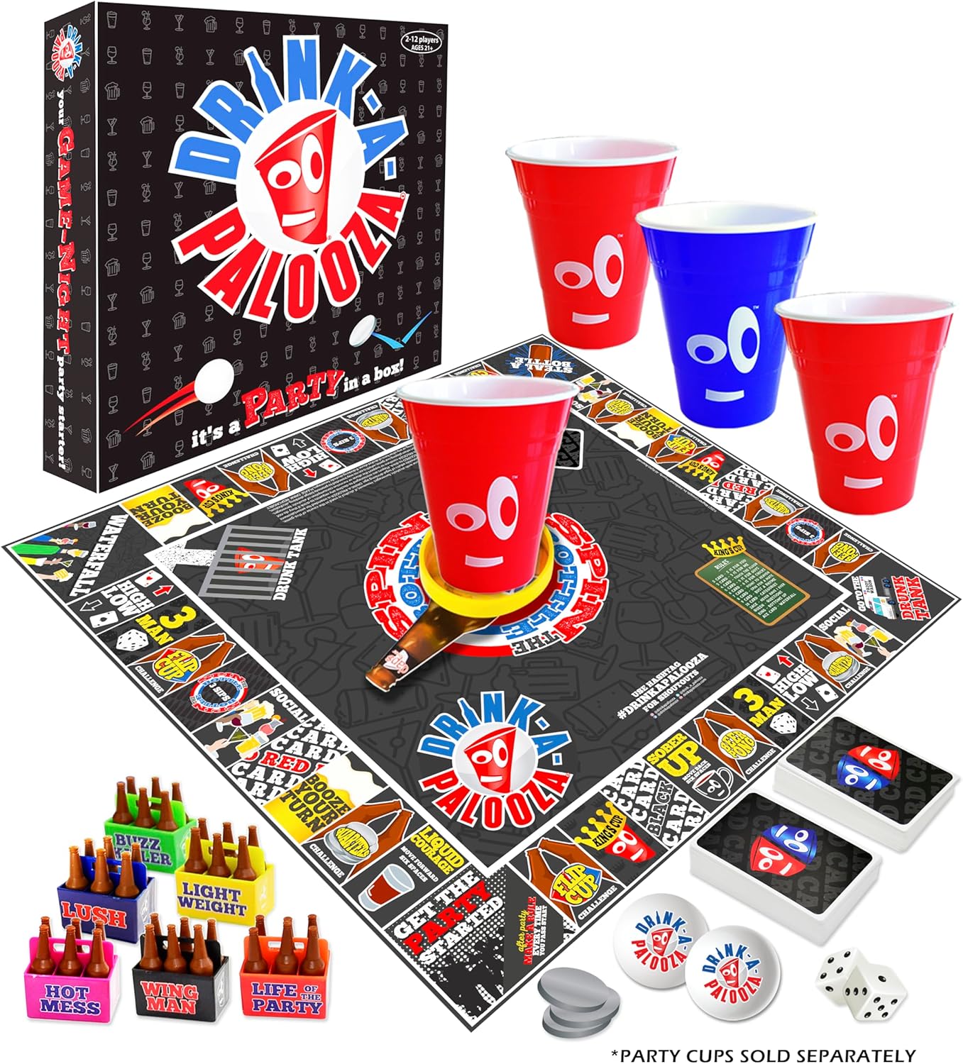 Amazon.com: DRINK-A-PALOOZA Board Game: Fun Drinking Games for Couples ...