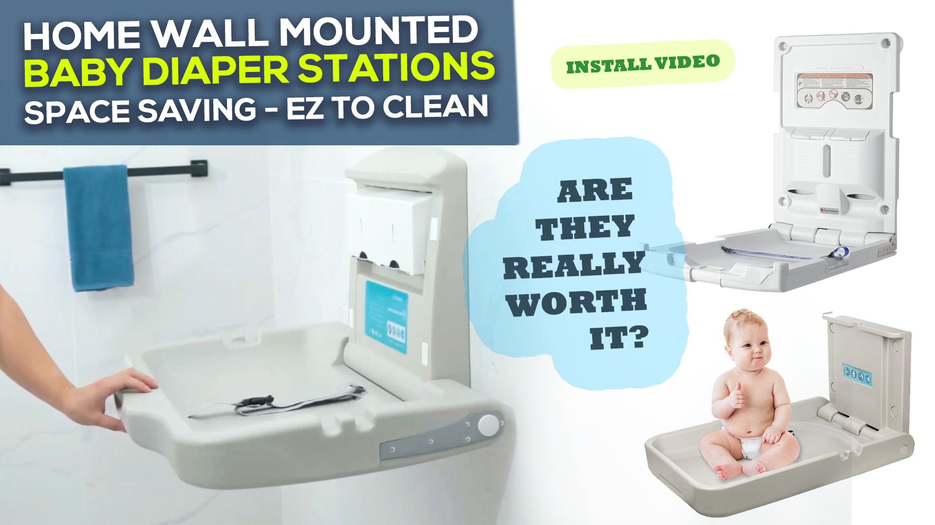 Watch Save Spacing Diaper Changing Stations Install & Reviews on Amazon ...