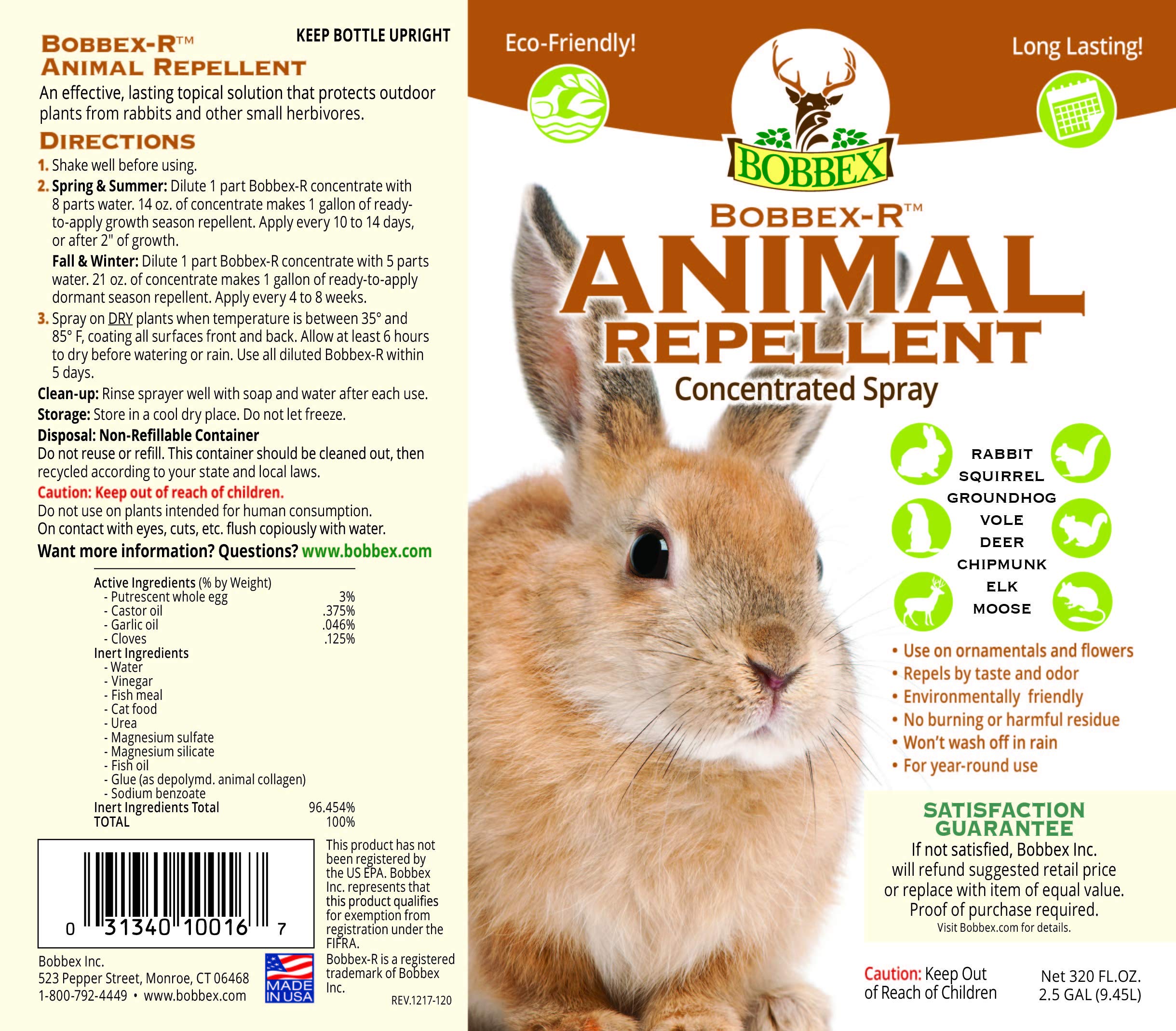 Rabbit Repellent Recipe Bobbex R Animal Repellent 2.5 Gallon