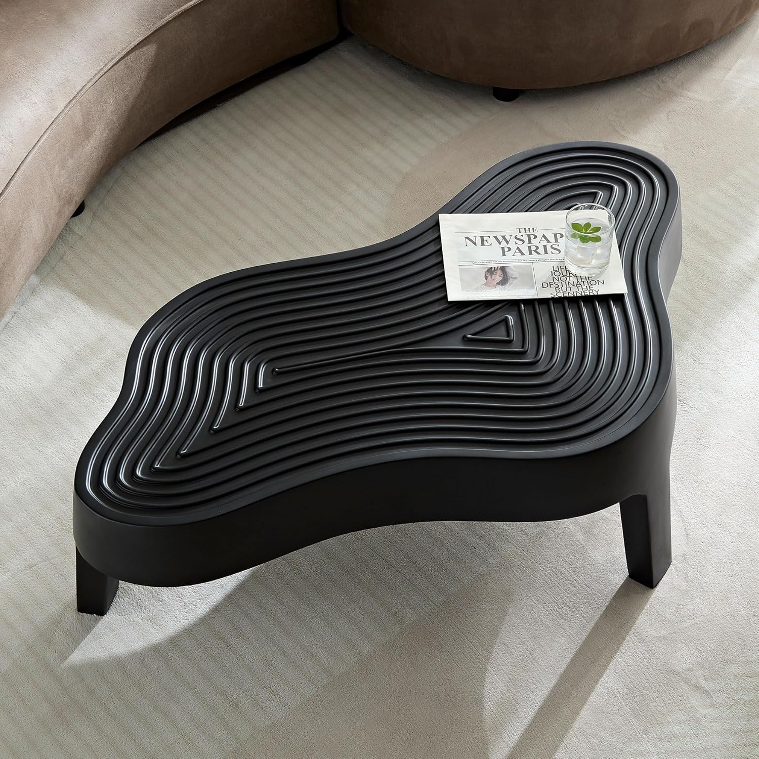 Amazon.com: SOFTSEA Clound Coffee Table with Legs, Modern Relief Table ...