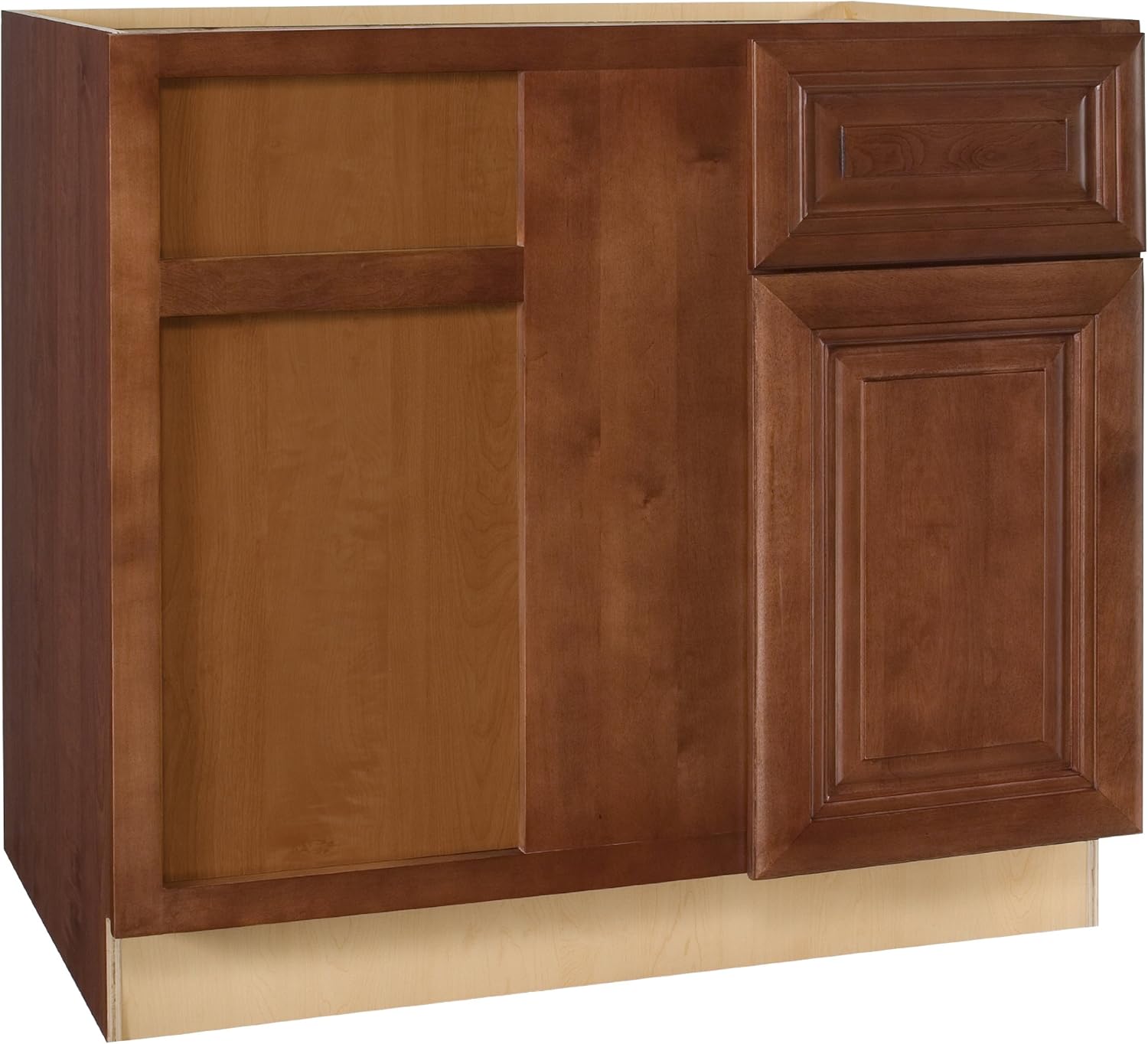 All Wood Cabinetry BBCU42R-LCB Lexington Right Hand Maple Cabinet, 36 ...