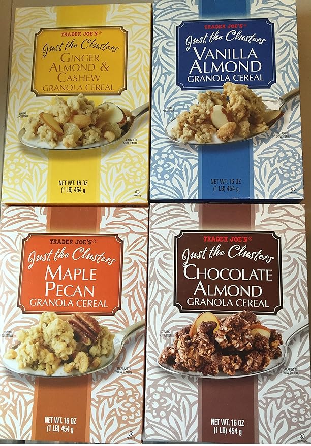 Amazon.com : Trader Joes Just the Clusters Granola Cereal Variety Bundle (4 pack) : Grocery ...