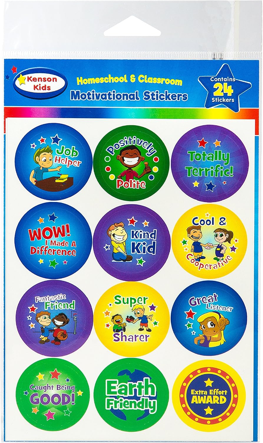 Amazon.com: Kenson Kids I Can Do It! Motivational Stickers Pack ...