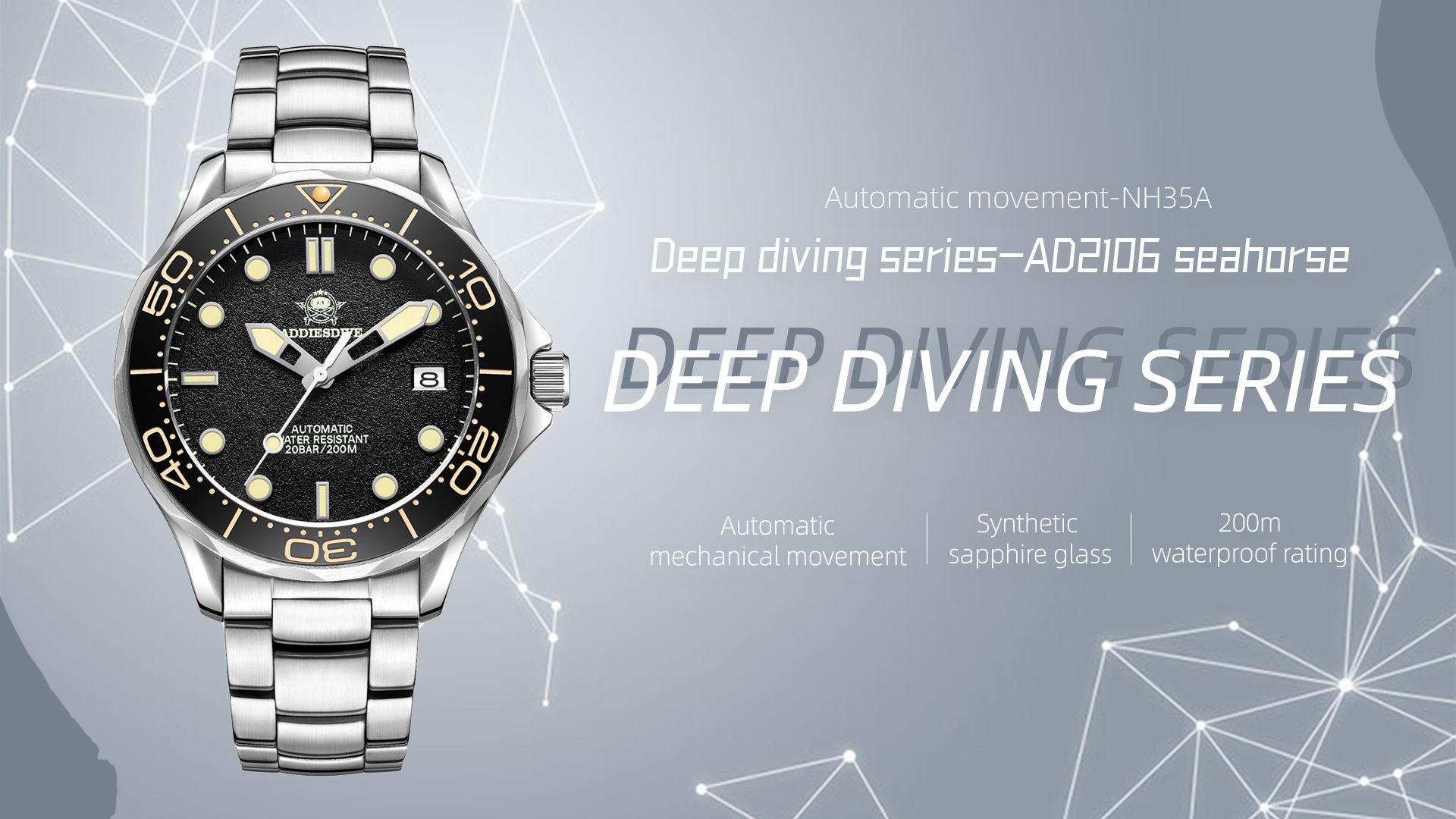 Watch ADDIESDIVE Automatic Dive Watch For Men AD2106 on Amazon Live